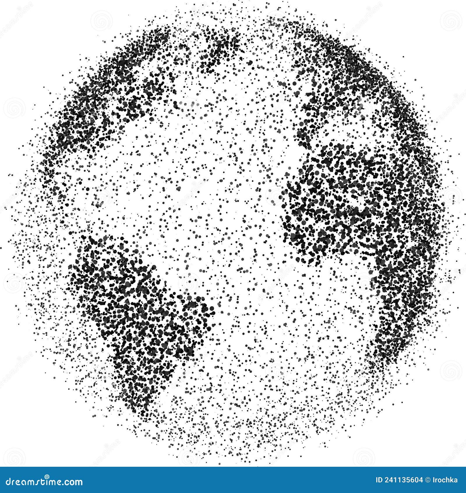 Globe Shape, World Map Created from Scattered Dots. Vector Illustration ... Globe Shape, World Map Created from Scattered Dots. Vector Illustration ...