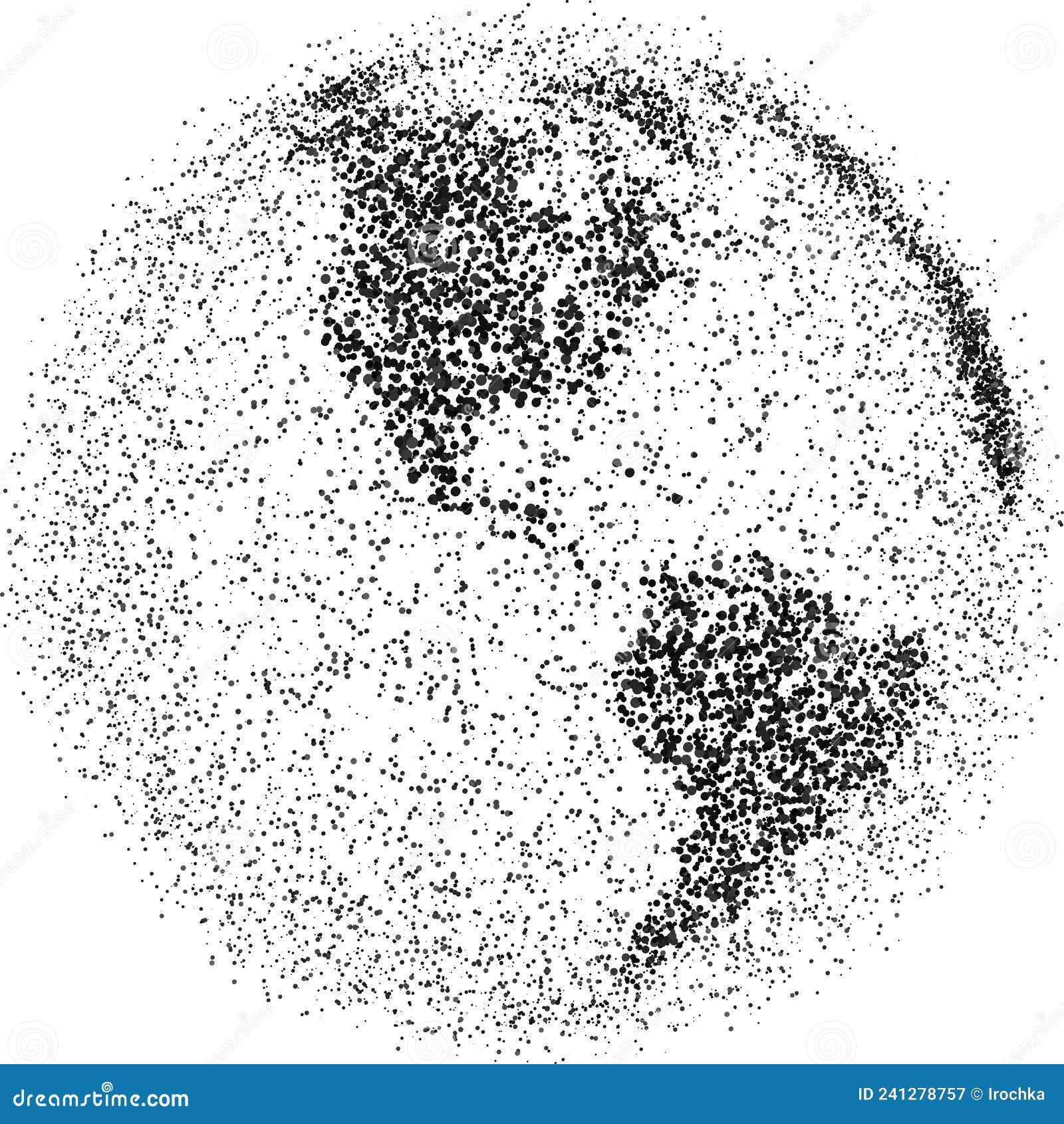 Globe Shape, World Map Created from Scattered Dots. Vector Illustration ... Globe Shape, World Map Created from Scattered Dots. Vector Illustration ...
