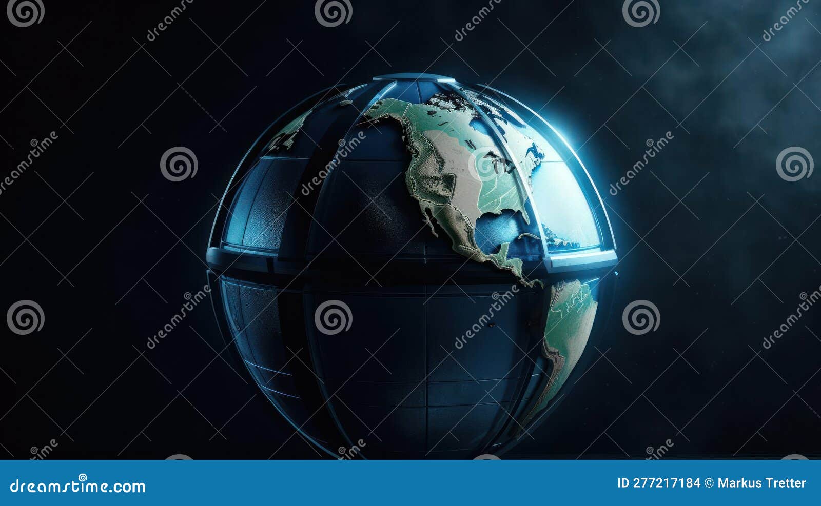A Globe with a Shield Exemplifies Secure Global Connectivity Created ...