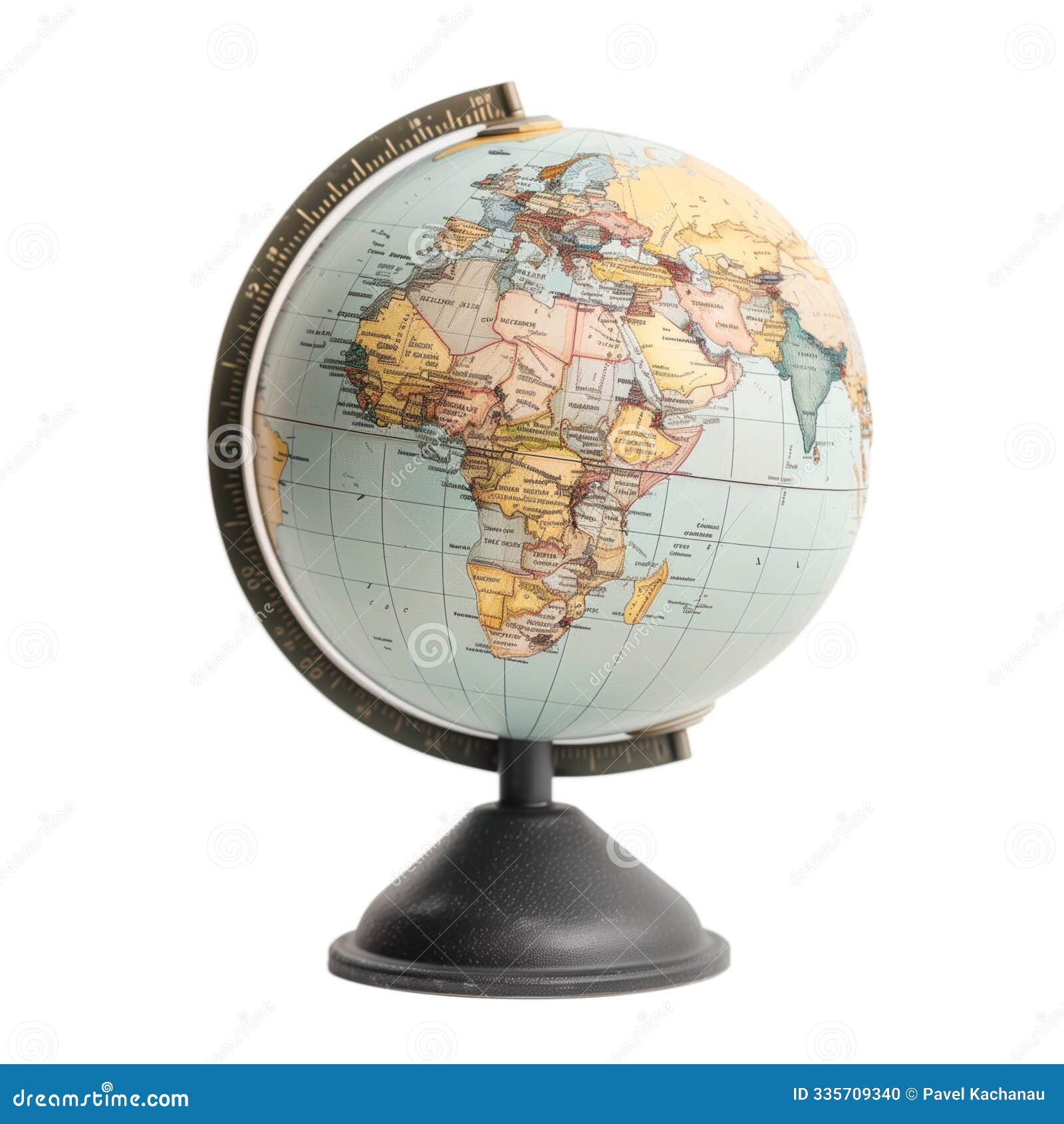 The Globe Showcases Geographical Features of Continents and Countries ...