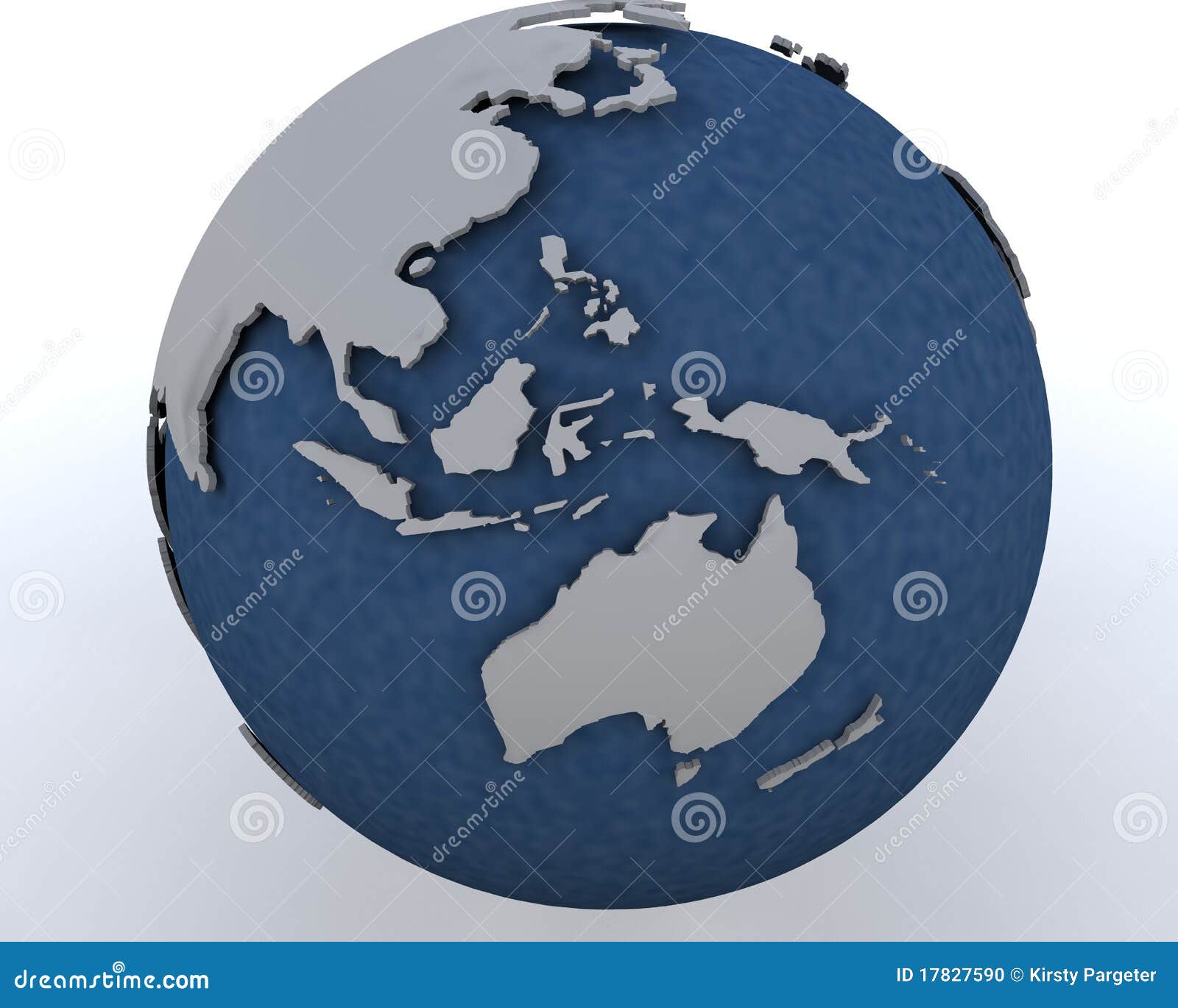 Globe Showing Asia Pacific Region Stock Illustration - Illustration of ...