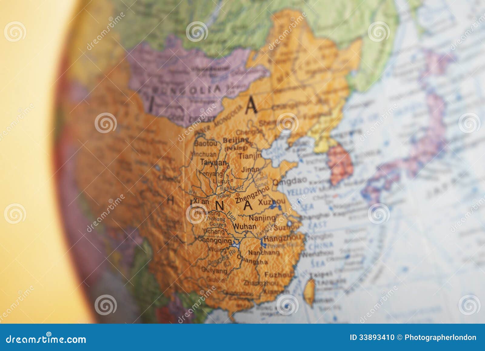 Globe Showing China stock photo. Image of earth, cartography - 33893410