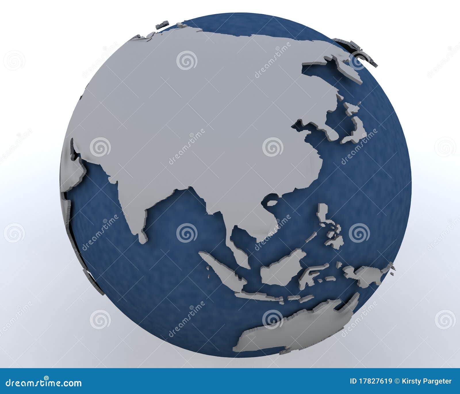 Globe Showing East Asia Region Stock Illustration - Illustration of ...