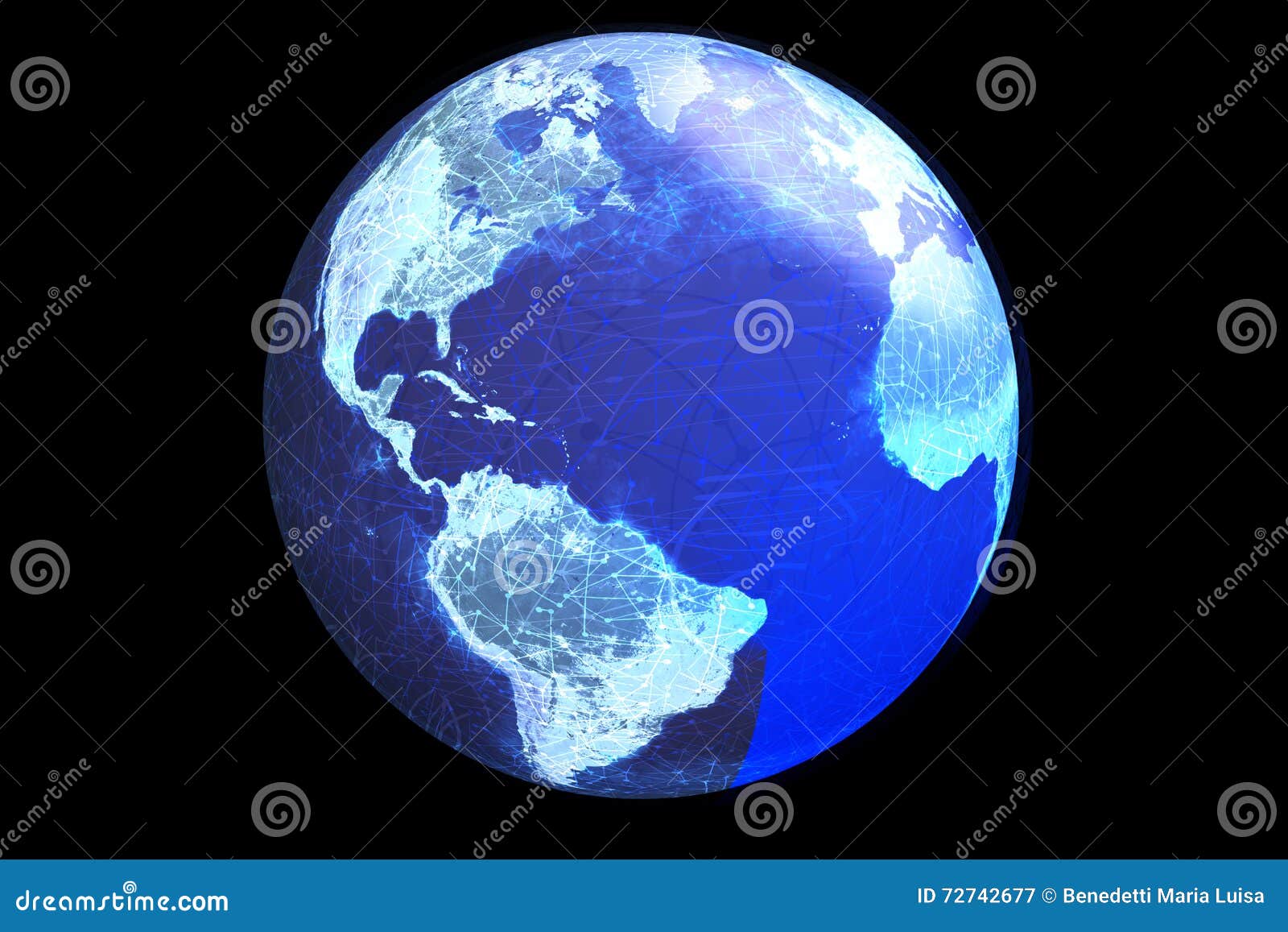 A Globe Showing Internet and Online Connections Stock Illustration ...