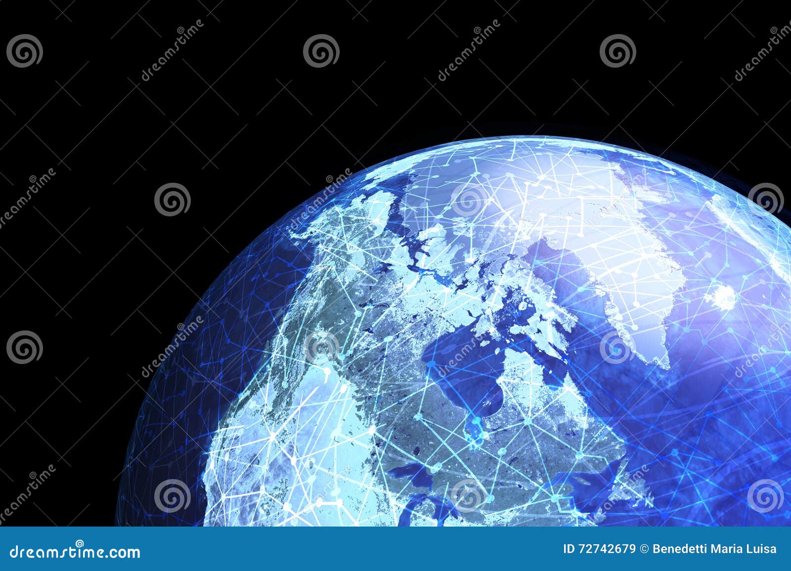 A Globe Showing Internet and Online Connections Stock Illustration ...