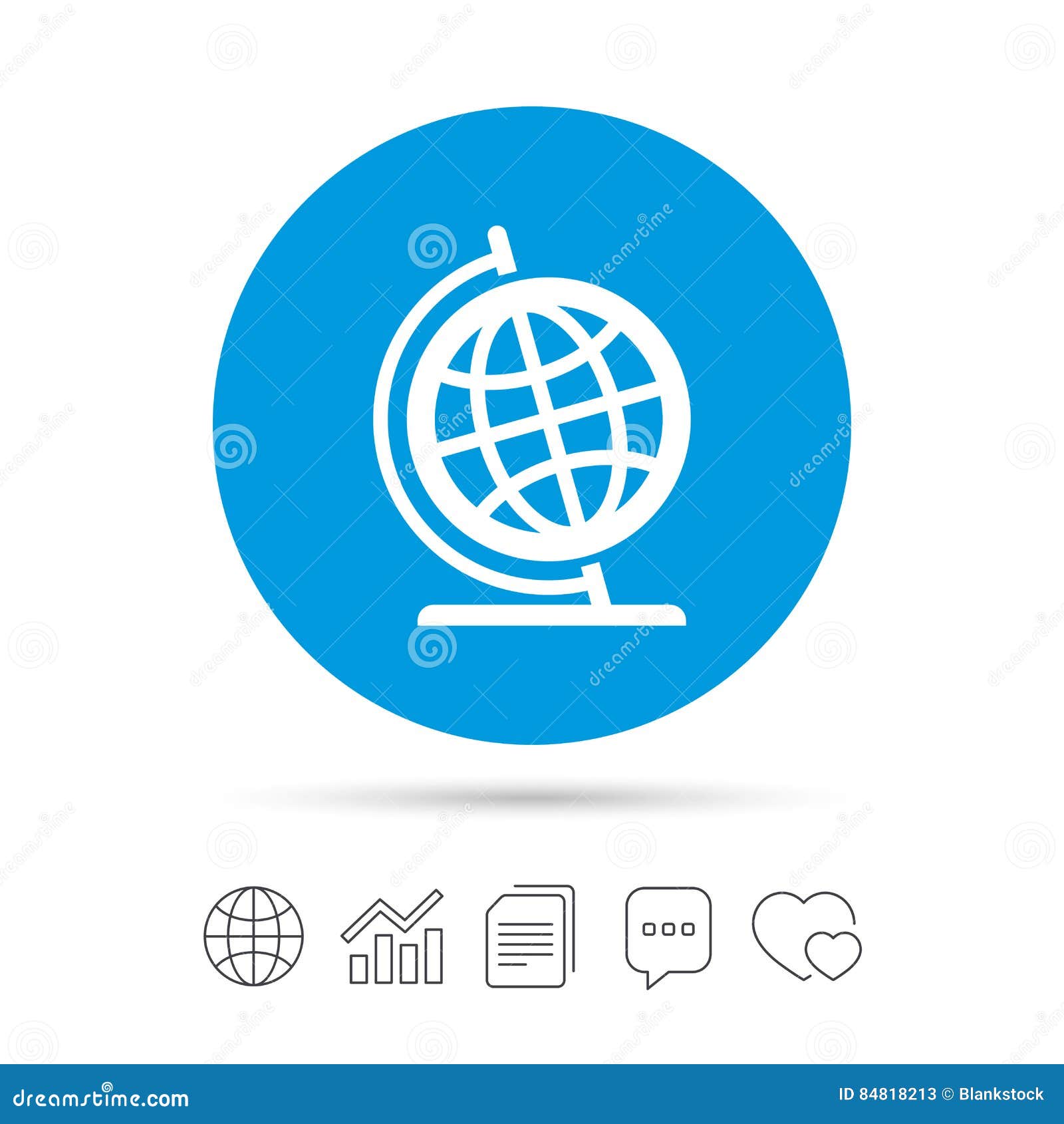 Globe Sign Icon. Geography Symbol Stock Vector - Illustration of earth ...