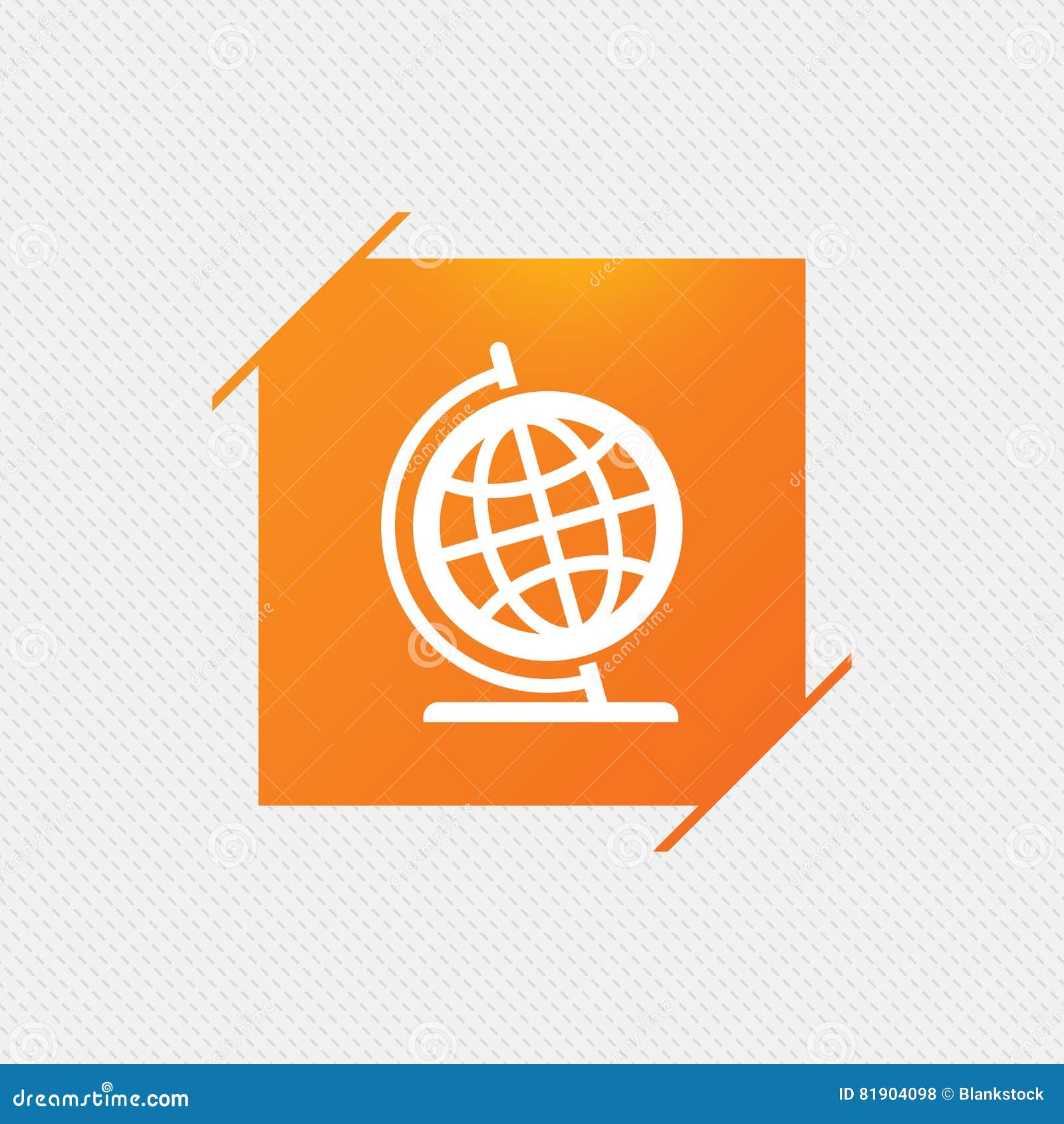 Globe Sign Icon. Geography Symbol Stock Vector - Illustration of button ...