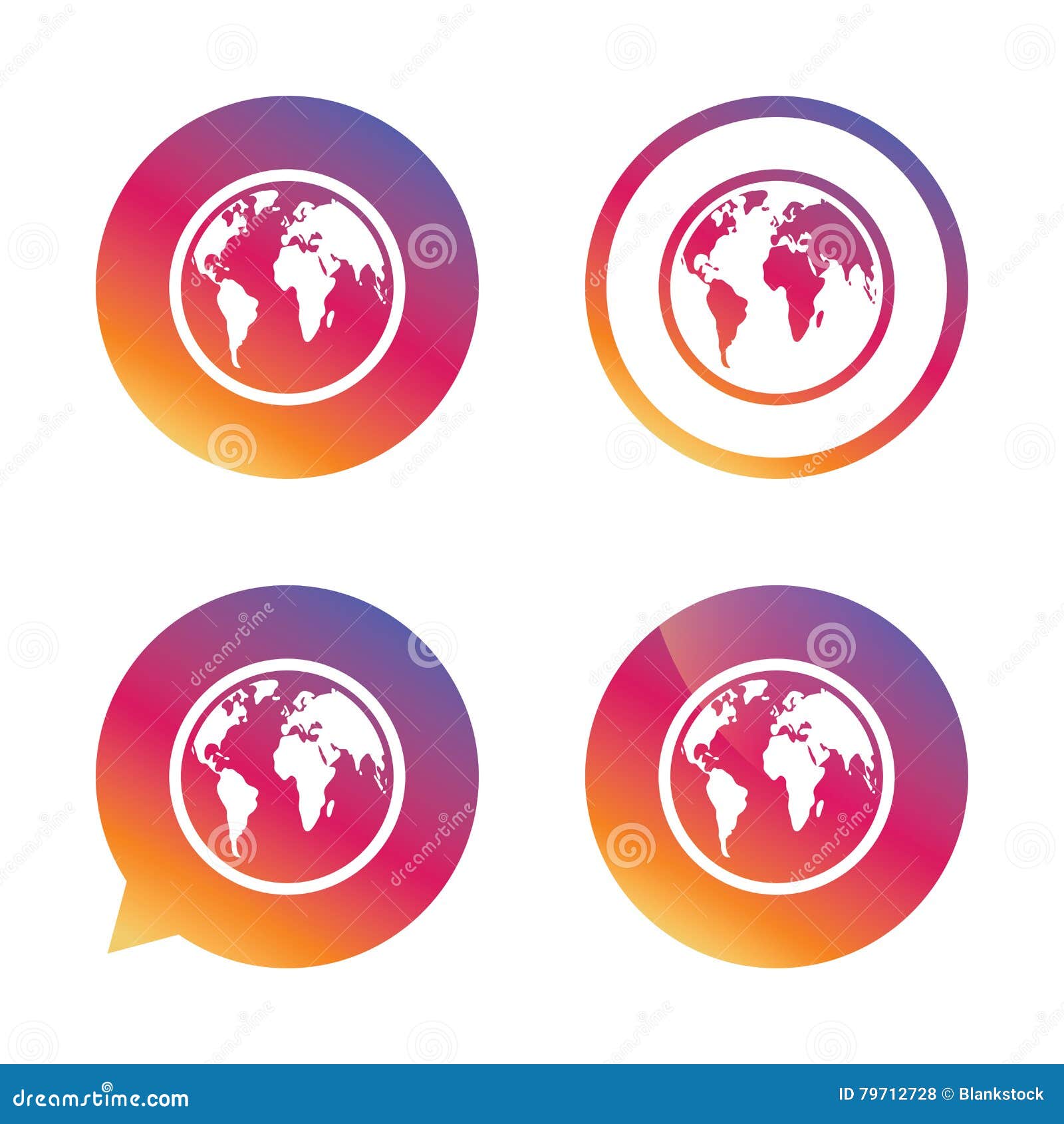 Globe Sign Icon. World Map Geography Symbol Stock Illustration ...