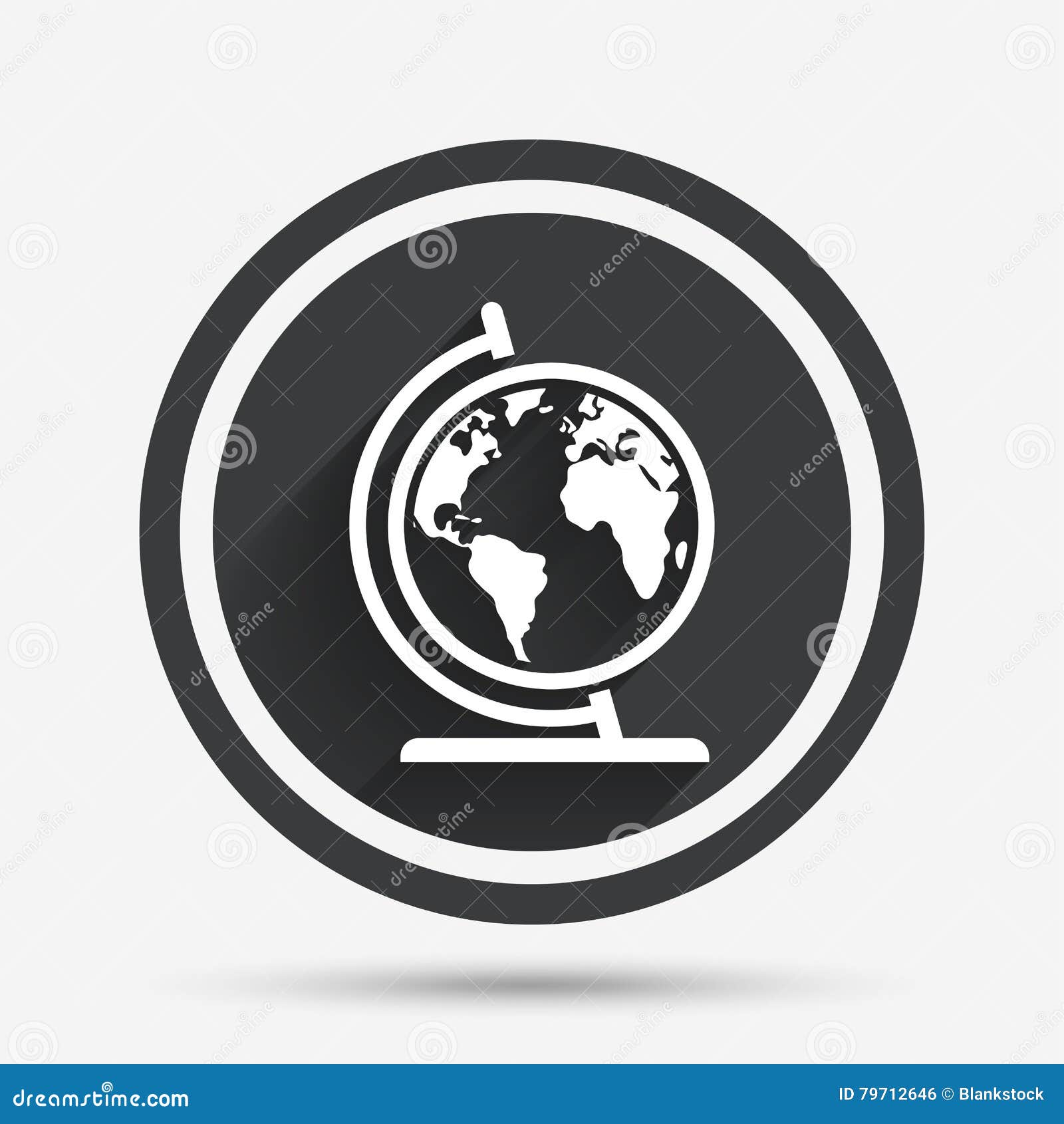 Globe Sign Icon. World Map Geography Symbol Stock Vector - Illustration ...