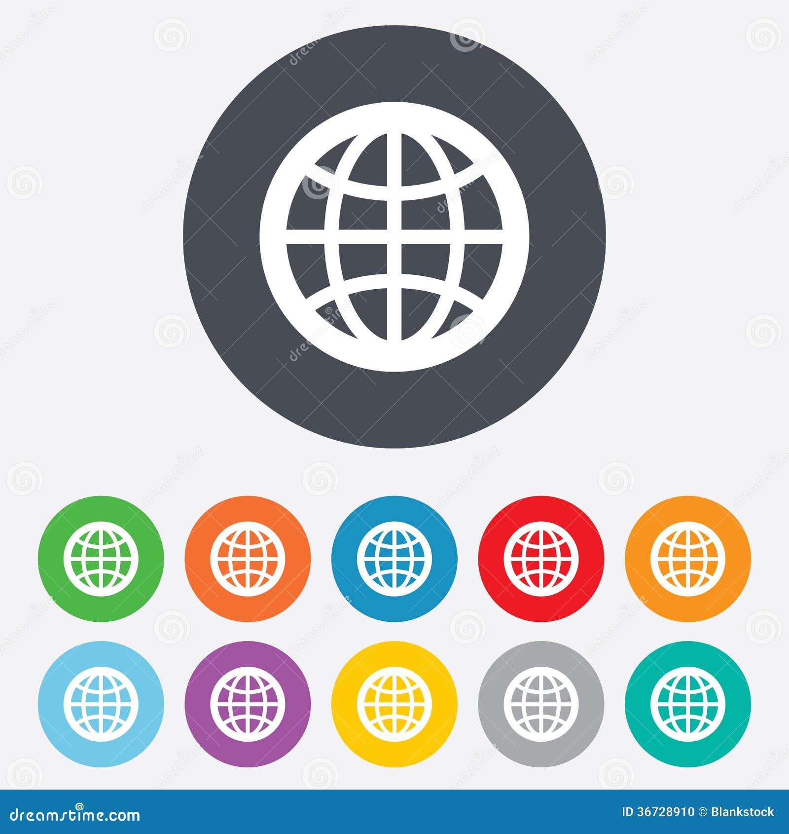 Globe Sign Icon. World Symbol Stock Illustration - Illustration of ...
