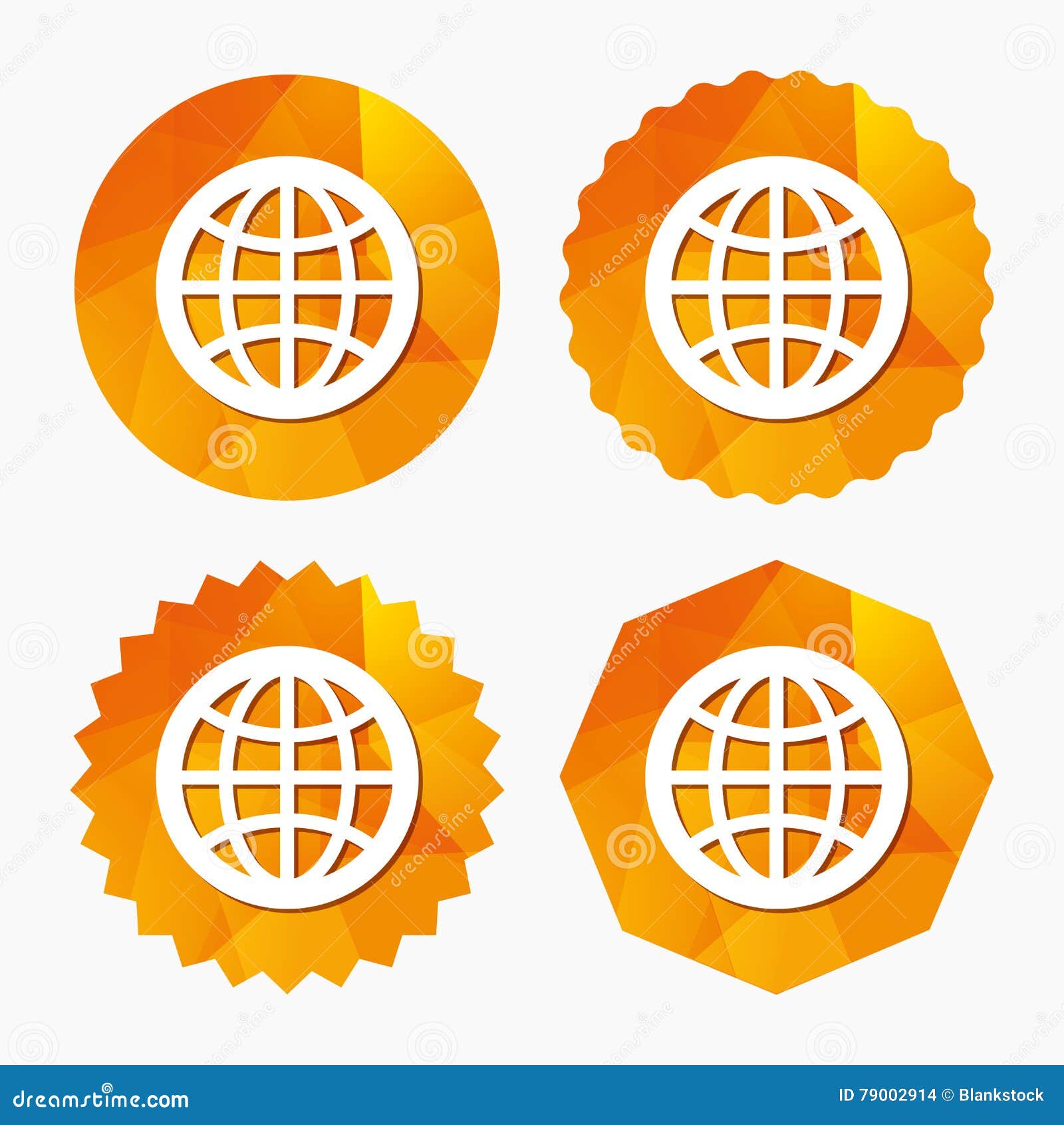 Globe Sign Icon. World Symbol Stock Illustration - Illustration of wide ...
