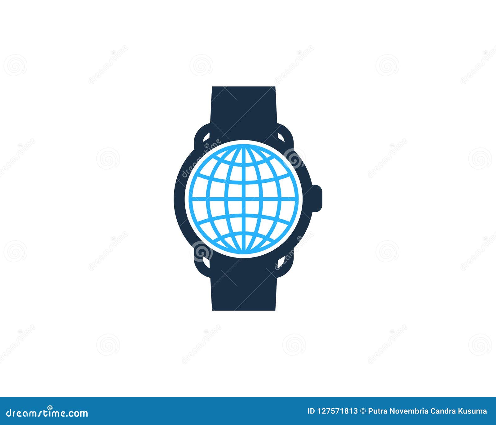 Globe Smart Watch Logo Icon Design Stock Vector - Illustration of ...