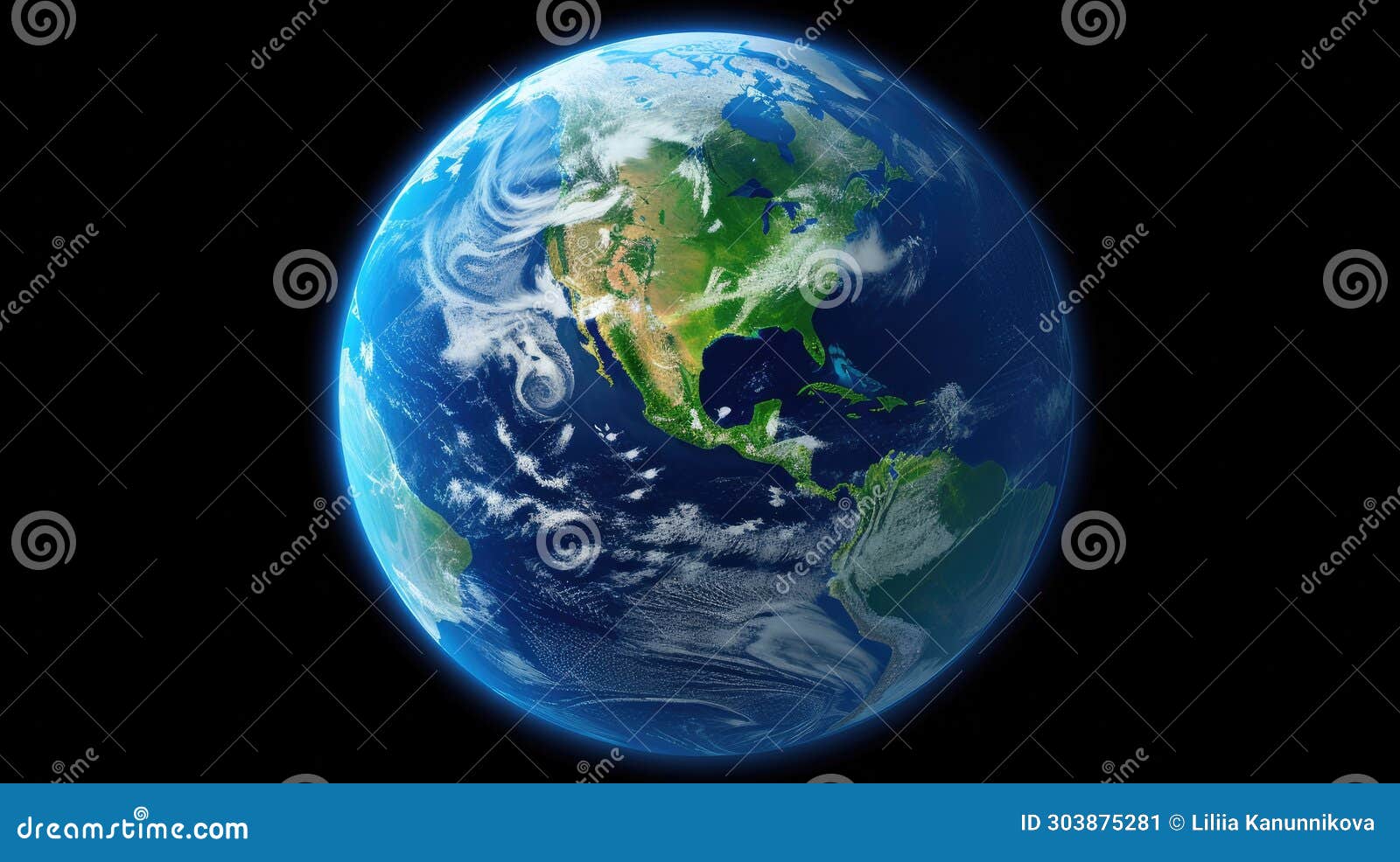 The Globe from Space, Presenting a Detailed and Authentic Earth Surface ...