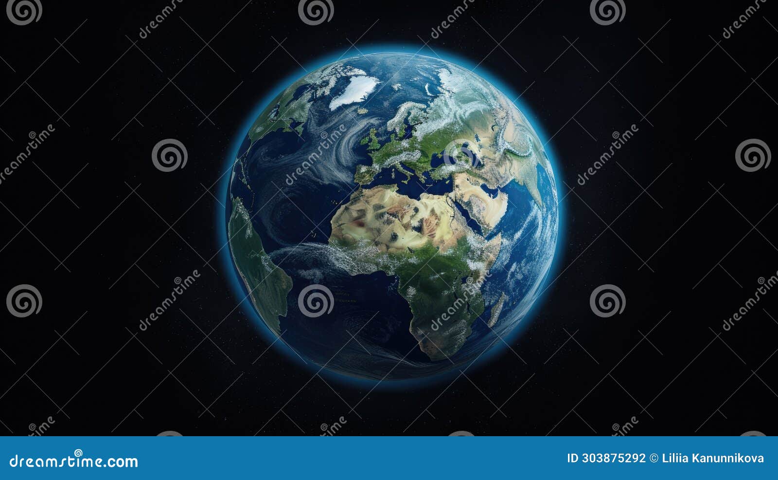 The Globe from Space, Presenting a Detailed and Authentic Earth Surface ...