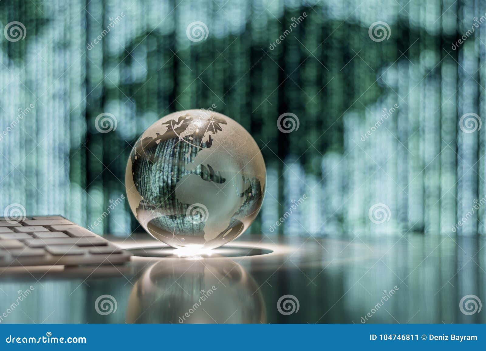 Globe Sphere Of Planet Earth Displayed On A Futuristic Interface Stock ...
