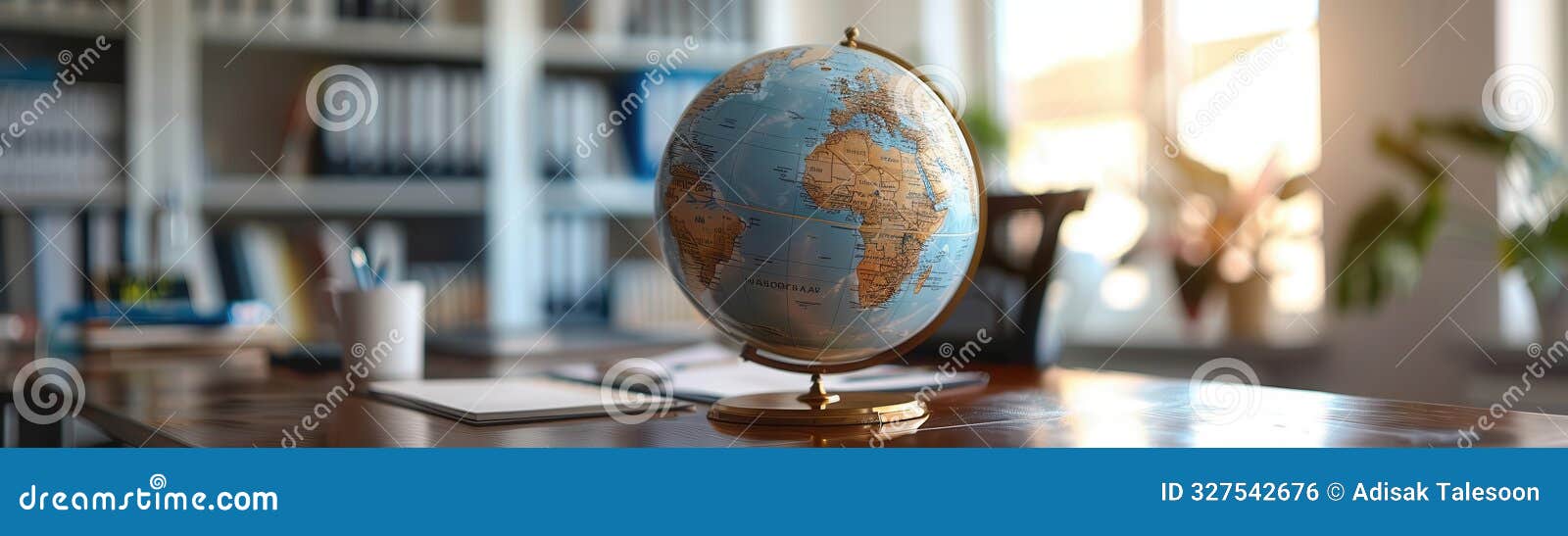A Globe Spinning on a Desk, Representing the World of Knowledge Stock ...
