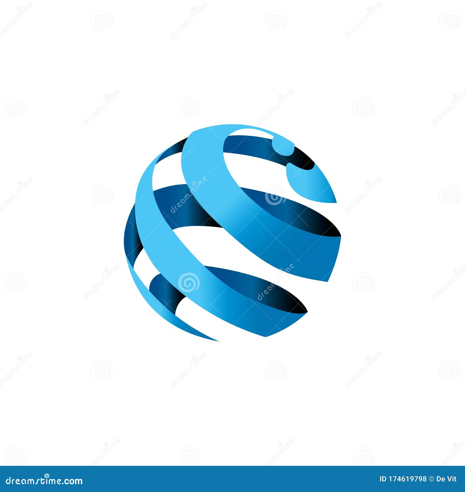 Globe spiral logo stock vector. Illustration of symbol - 174619798