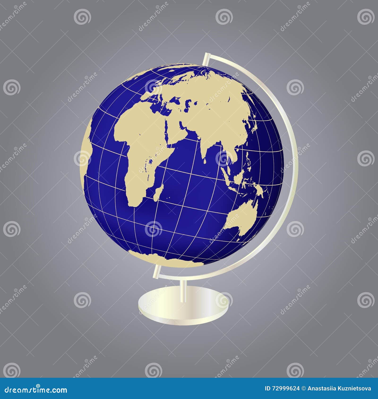 Globe on stand stock vector. Illustration of global, objects - 72999624