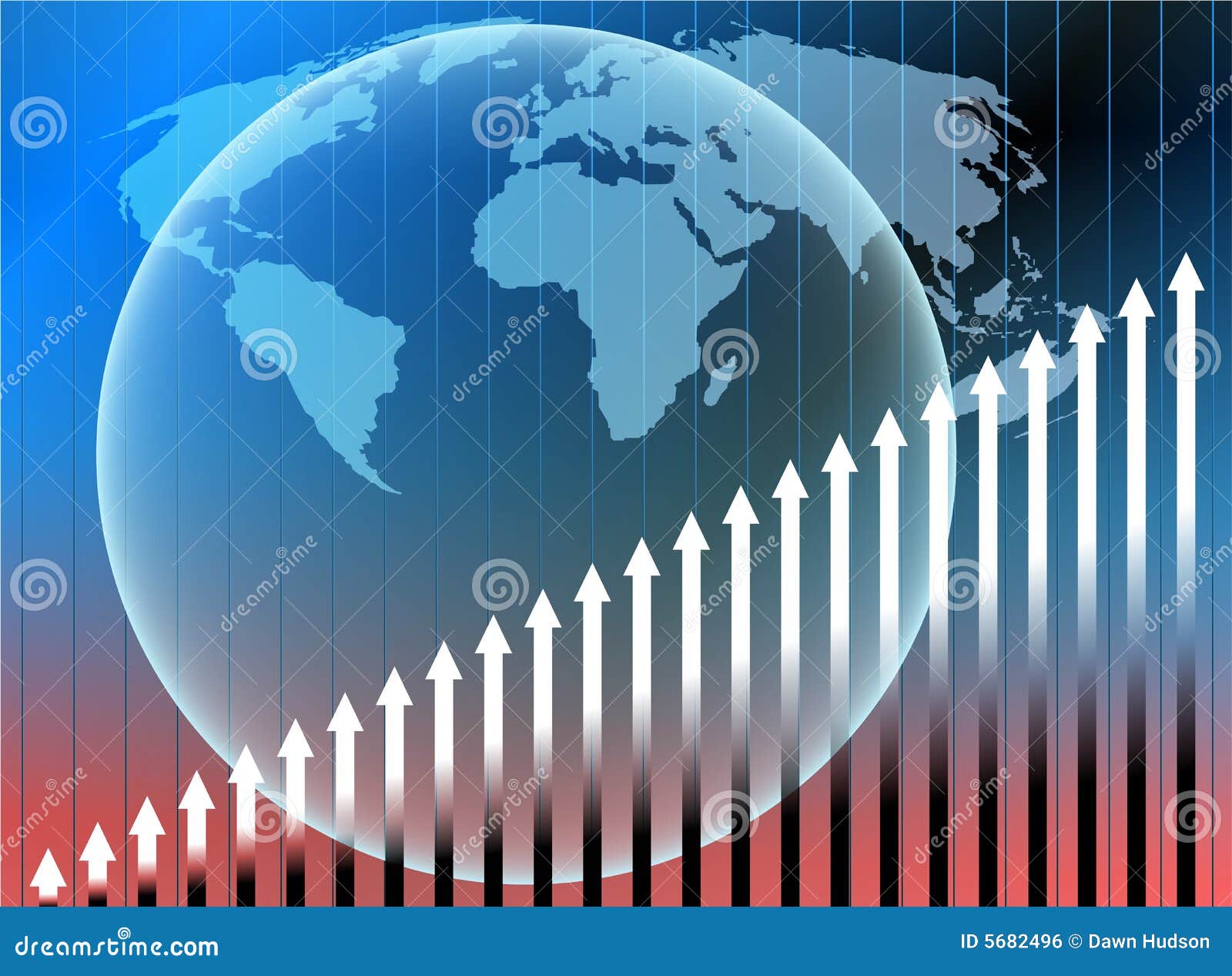 Globe stats stock illustration. Illustration of growth - 5682496