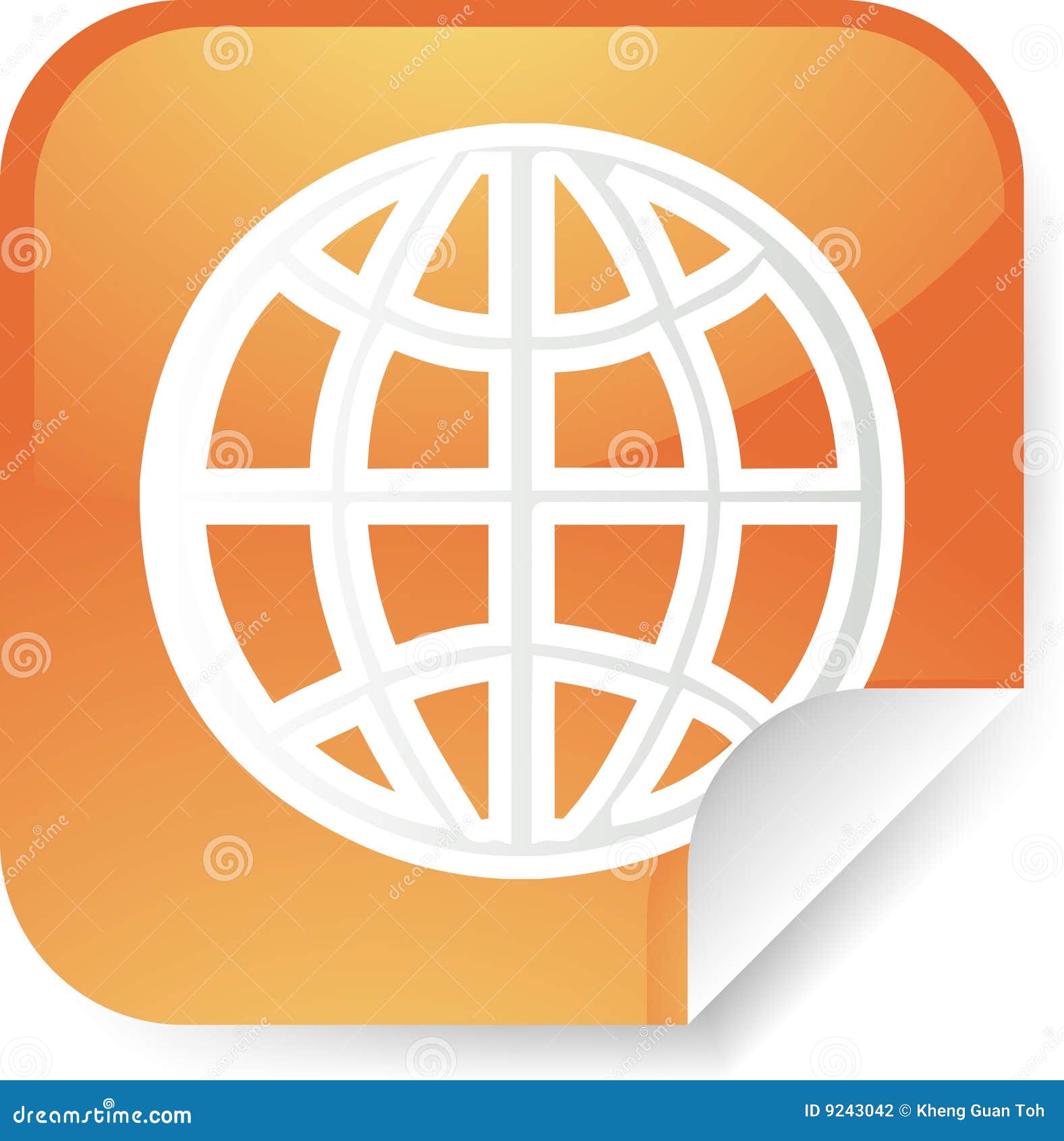 Globe sticker stock vector. Illustration of navigation - 9243042