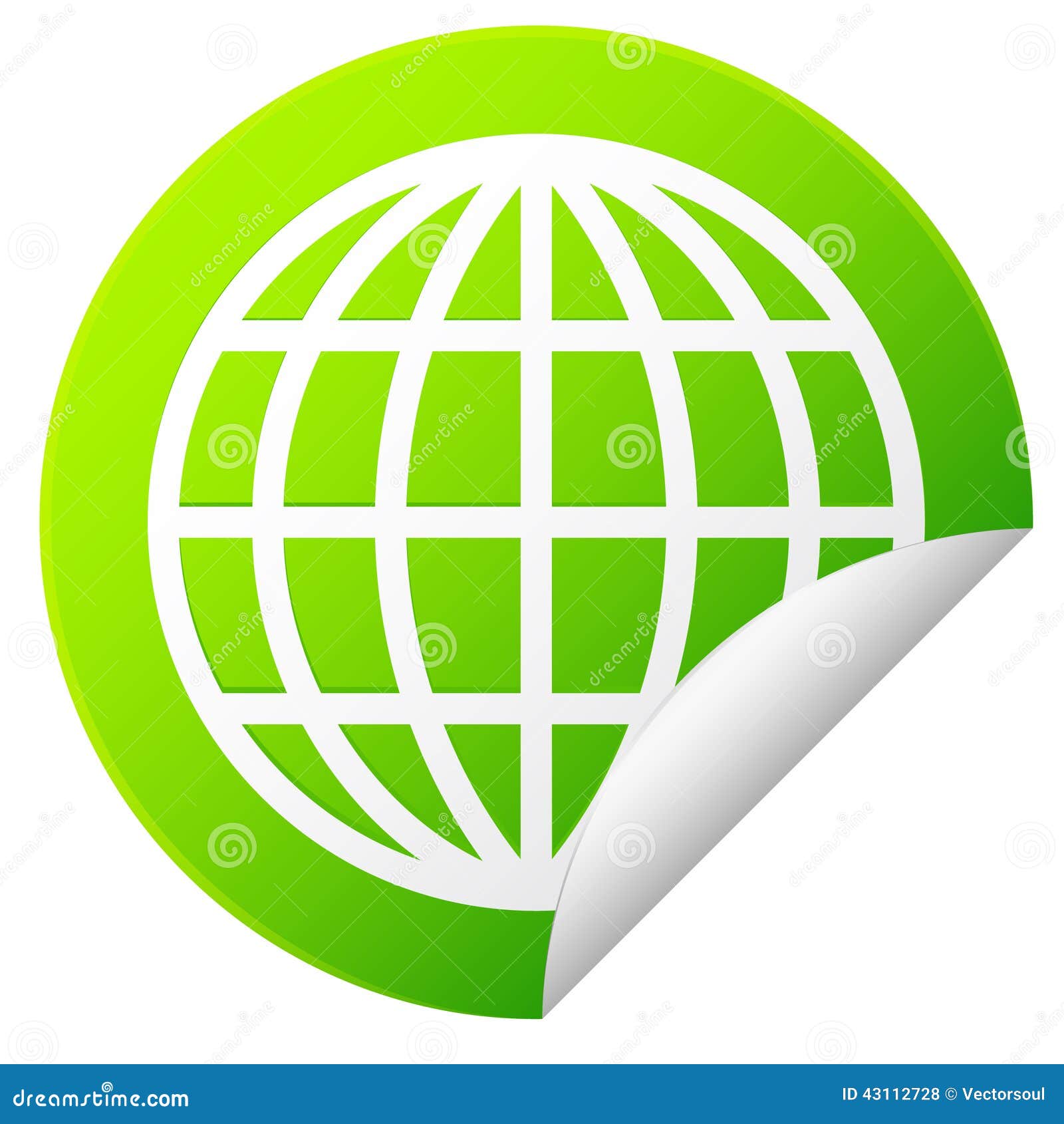 Globe sticker stock vector. Illustration of lines, concept - 43112728