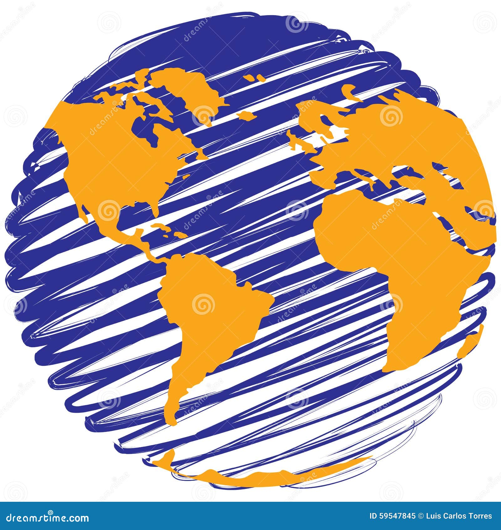 Globe - Stylized Planet Earth Stock Illustration - Illustration of ...