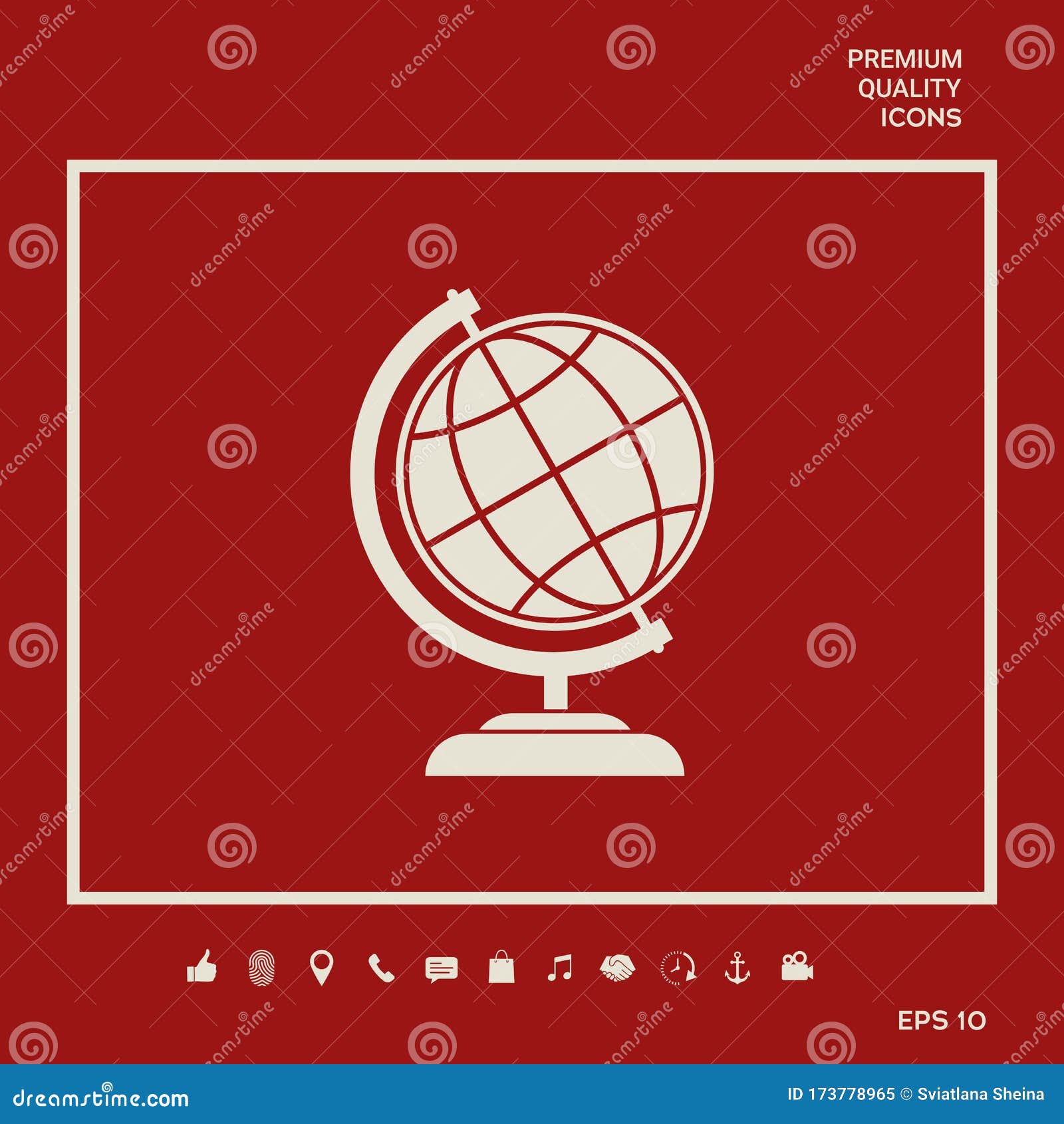 Globe Symbol - Earth Icon. Graphic Elements for Your Design Stock ...