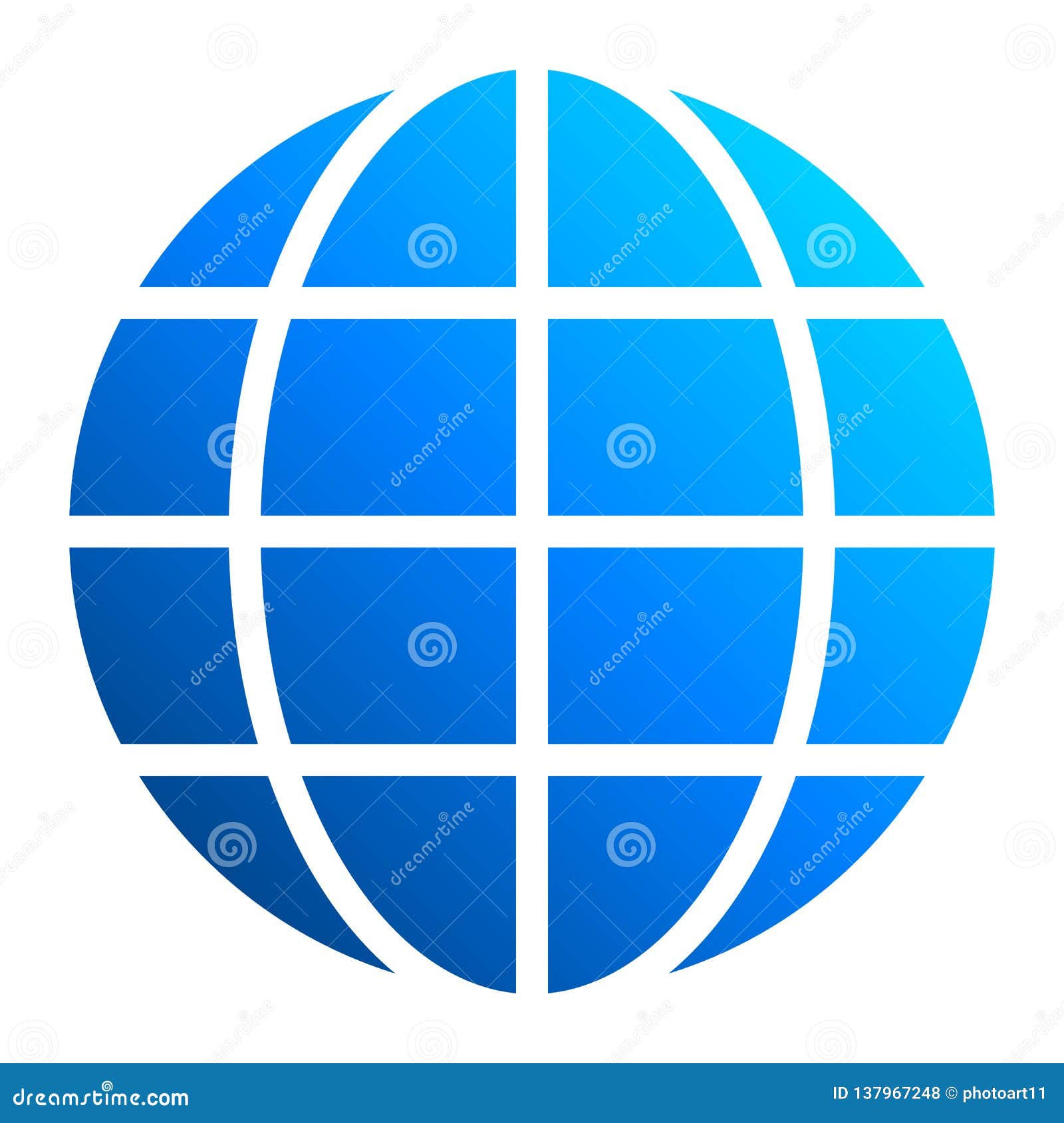 Globe Symbol Icon - Blue Gradient, Isolated - Vector Stock Vector ...