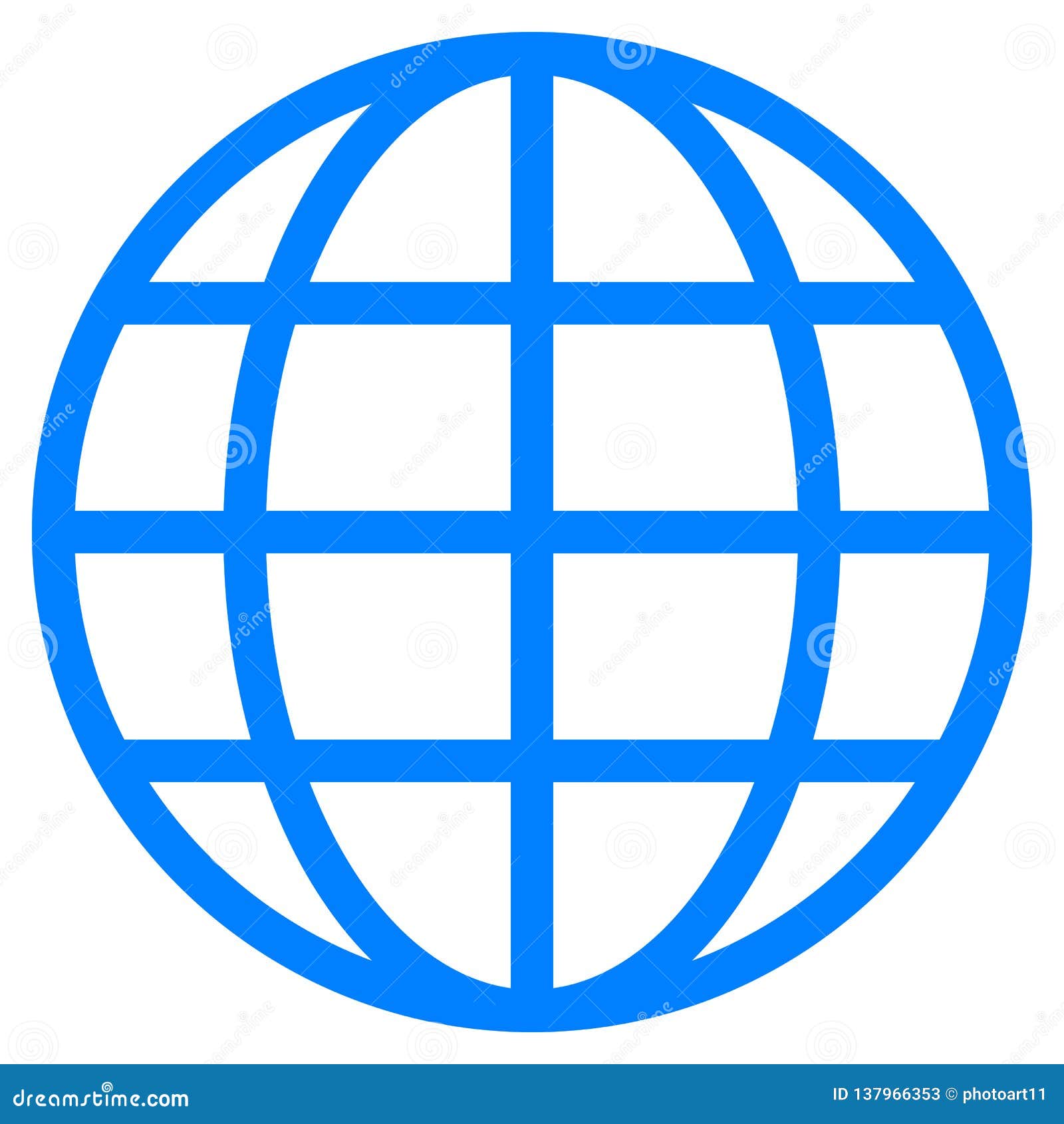 Globe Symbol Icon - Blue Simple, Isolated - Vector Stock Vector ...
