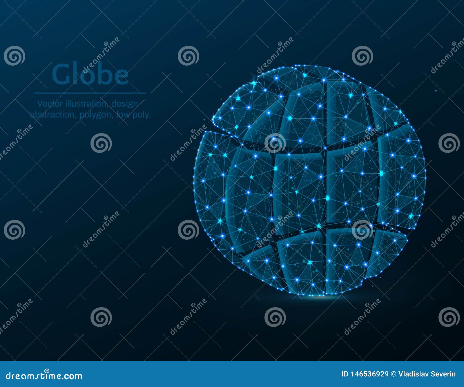 Globe Symbol Low Poly Vector Illustration, World Polygonal Icon ...