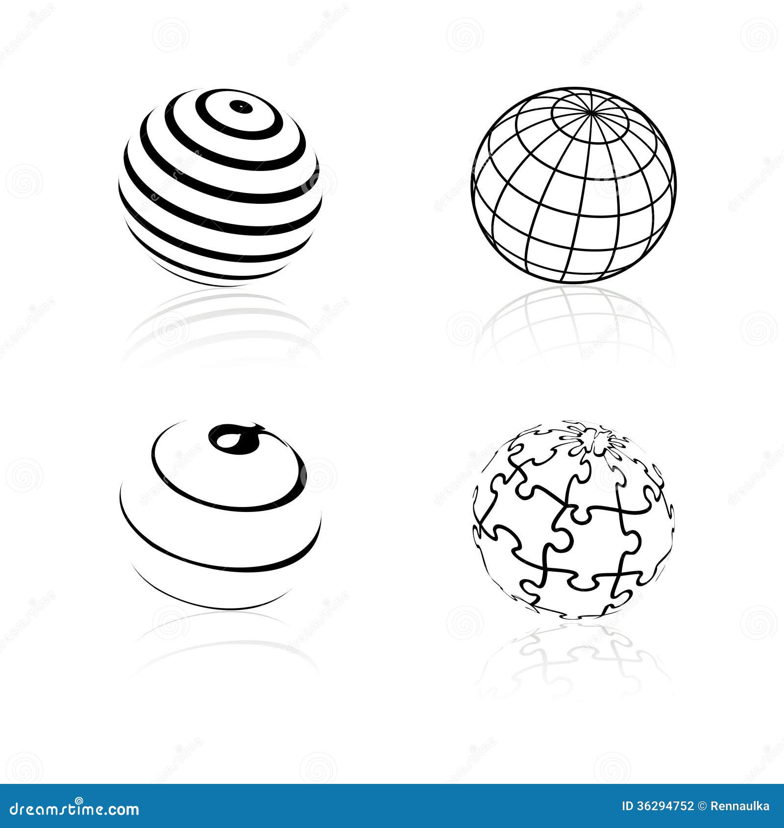 Globe Symbols - Icons of World Stock Vector - Illustration of internet ...