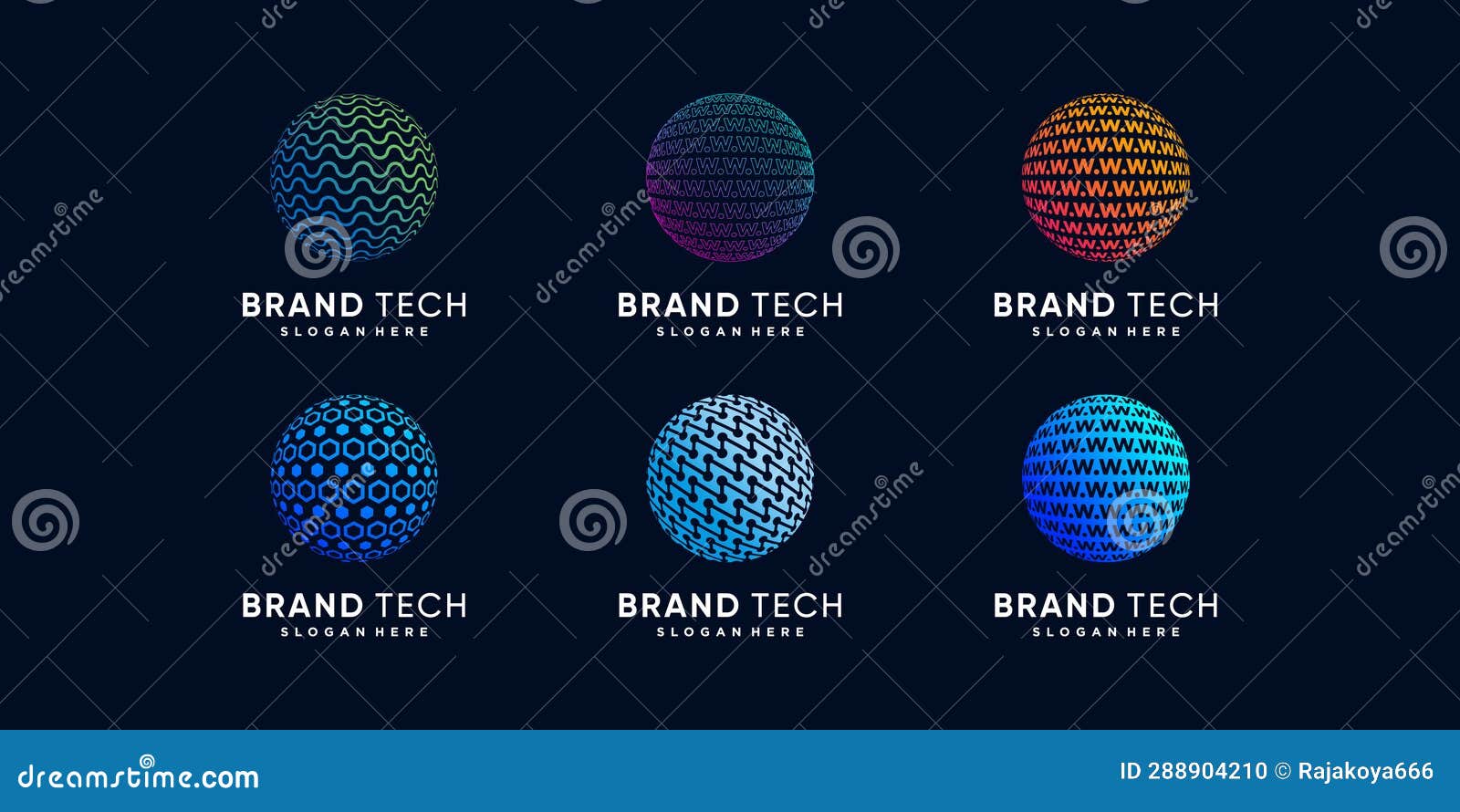 Globe Tech Logo with Creative Modern Abstract Concept Part 1 Stock ...