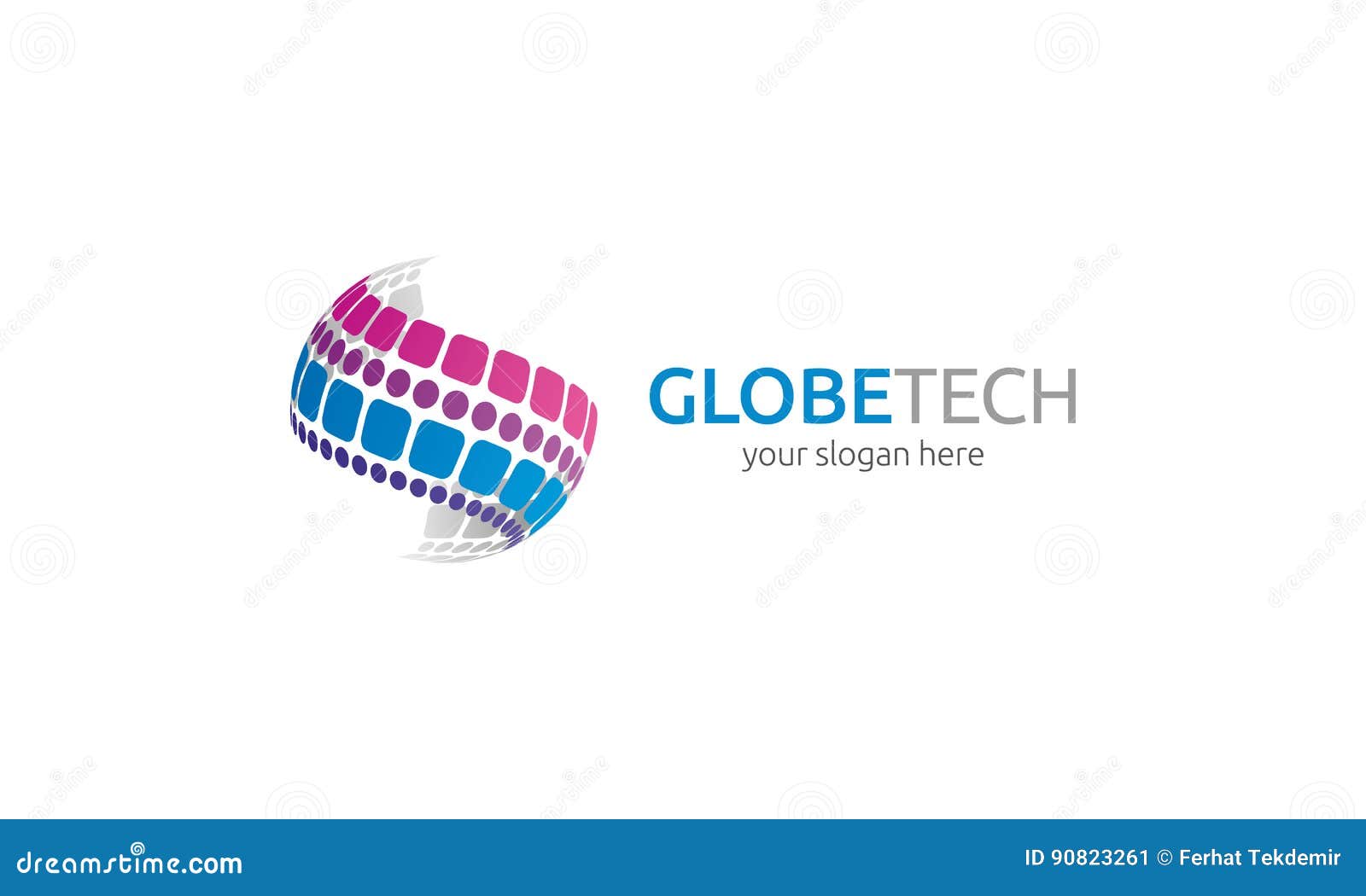Globe Tech Logo stock vector. Illustration of communication - 90823261