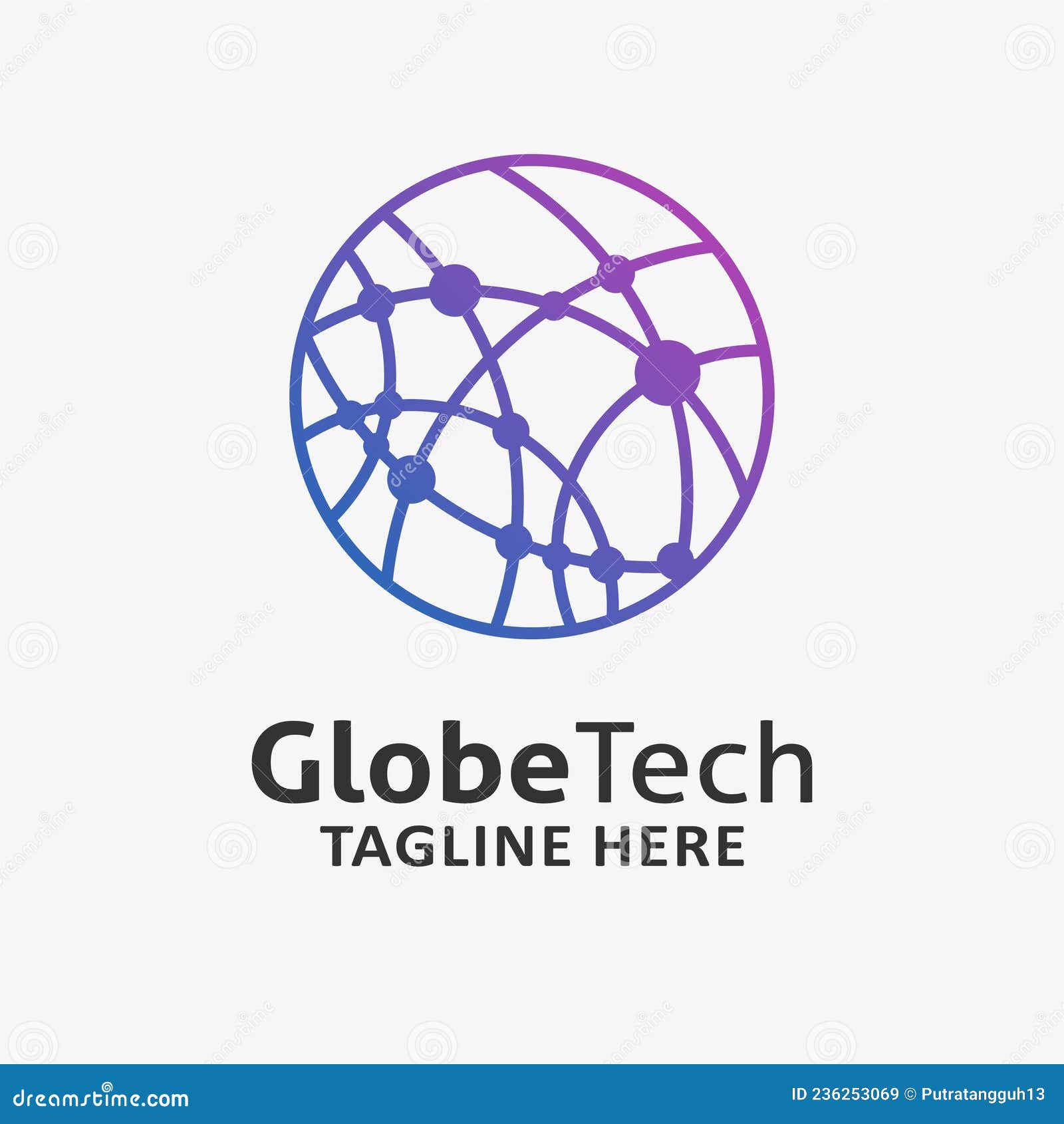 Globe Tech Wire Logo Design Stock Vector - Illustration of ...