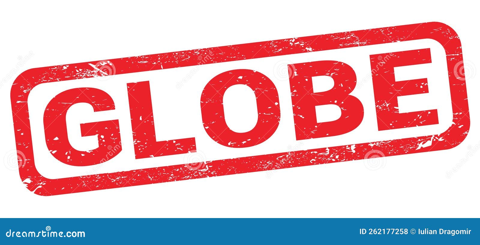 GLOBE Text Written on Red Rectangle Stamp Stock Photo - Image of globe ...