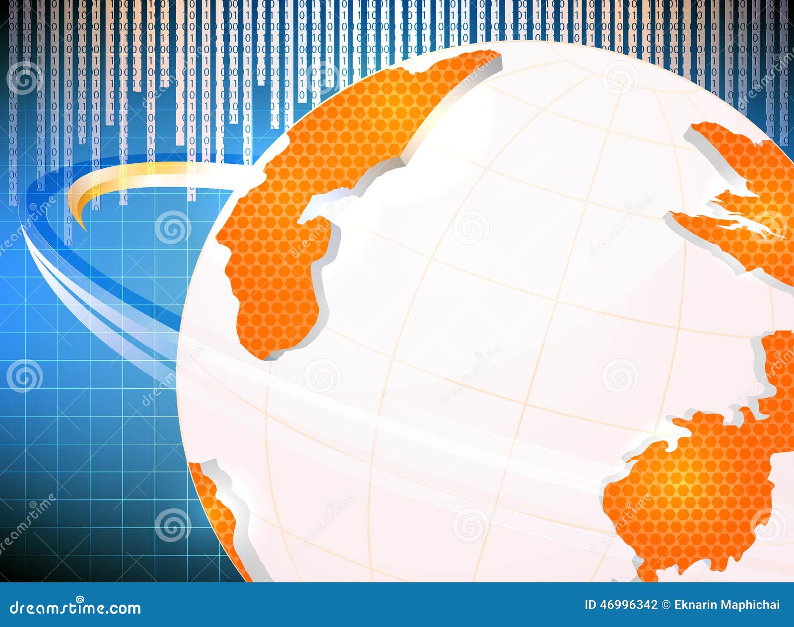 Globe three dimensional stock illustration. Illustration of shape ...