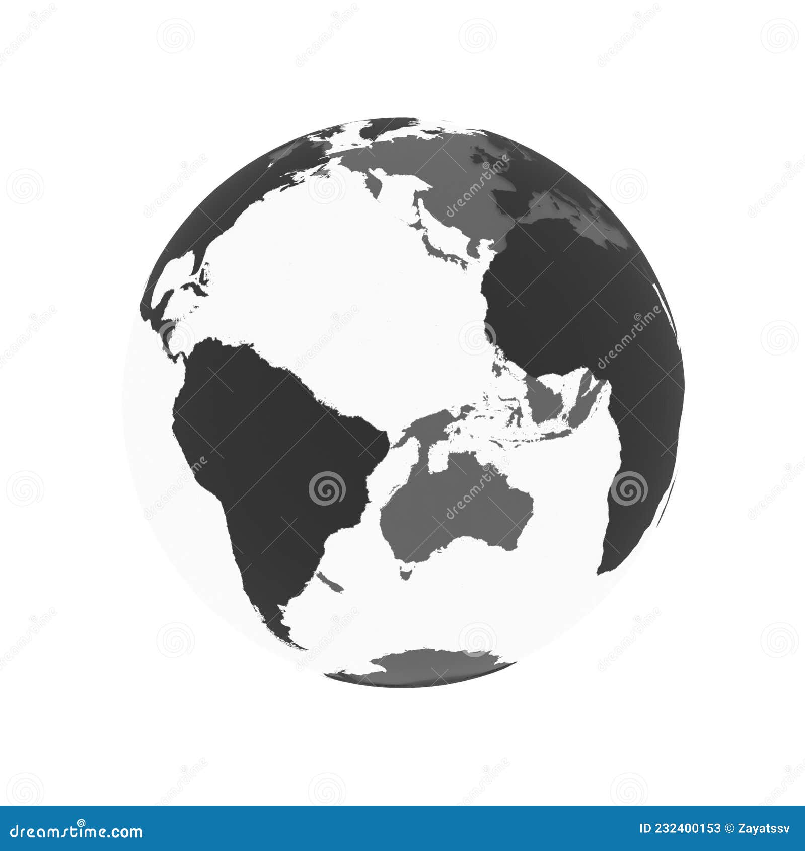 Globe Transparent Icon Withblack Map of the Continents of the World ...