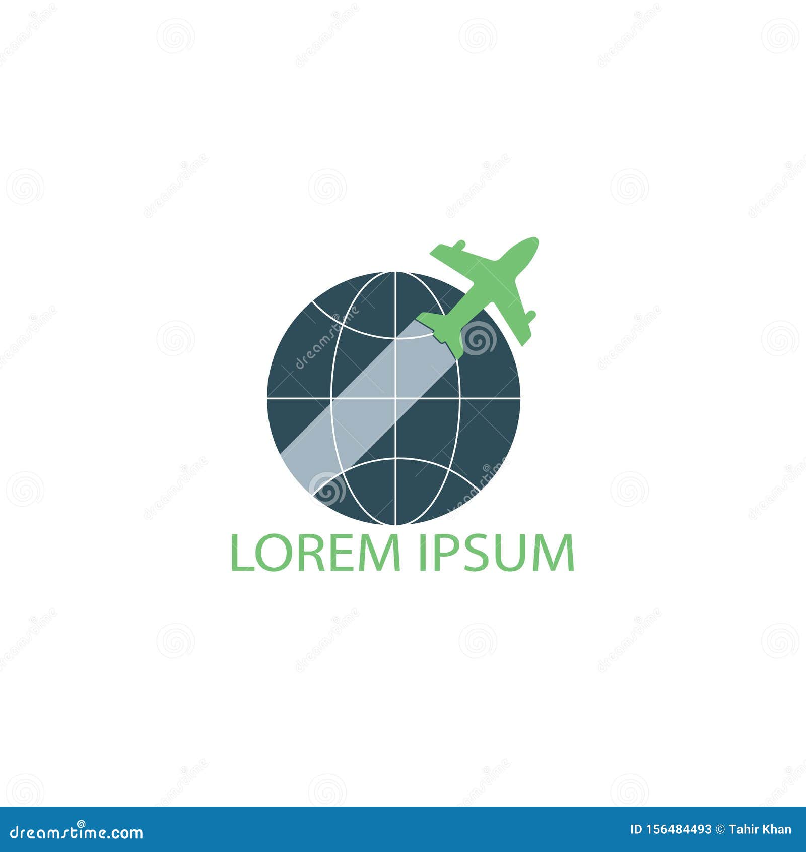 Globe Travel Vector Logo Design. Stock Vector - Illustration of icon ...