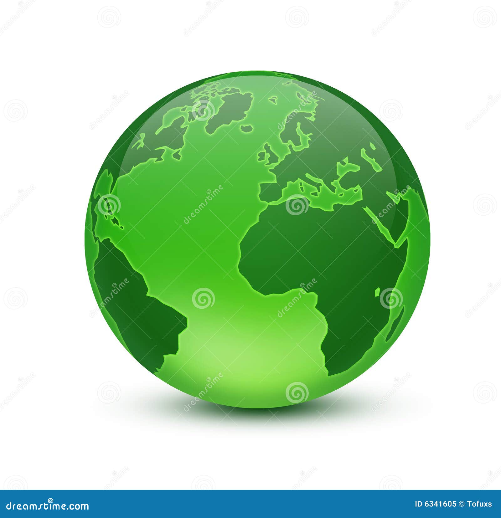 Globe vert illustration stock. Illustration du logo, cristal - 6341605