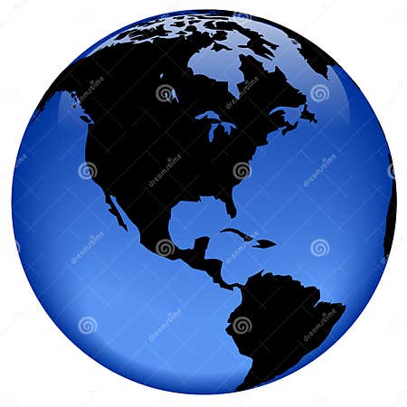 Globe view - America stock illustration. Illustration of icons - 310188
