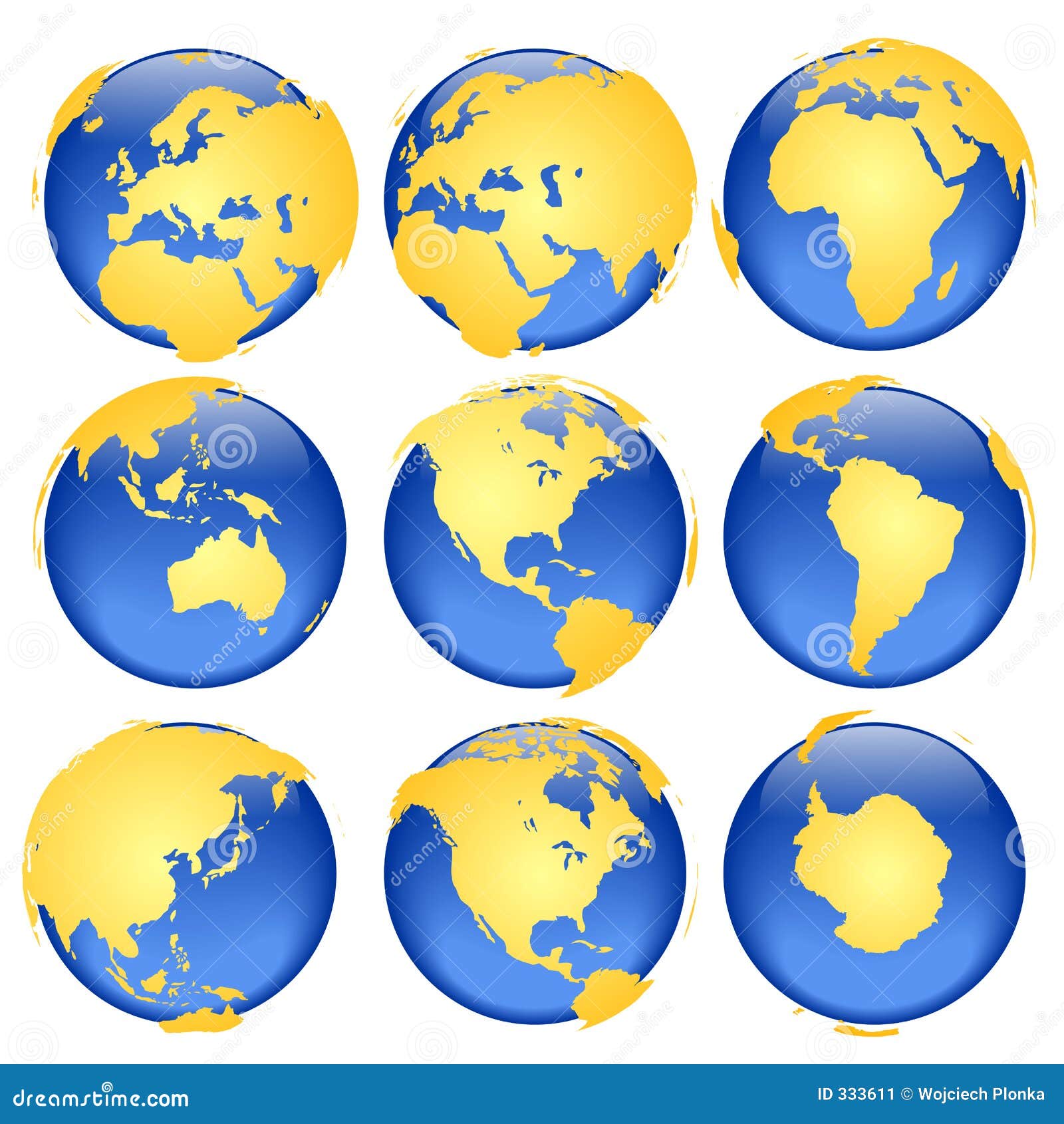 Globe views #6 stock illustration. Illustration of contour - 333611