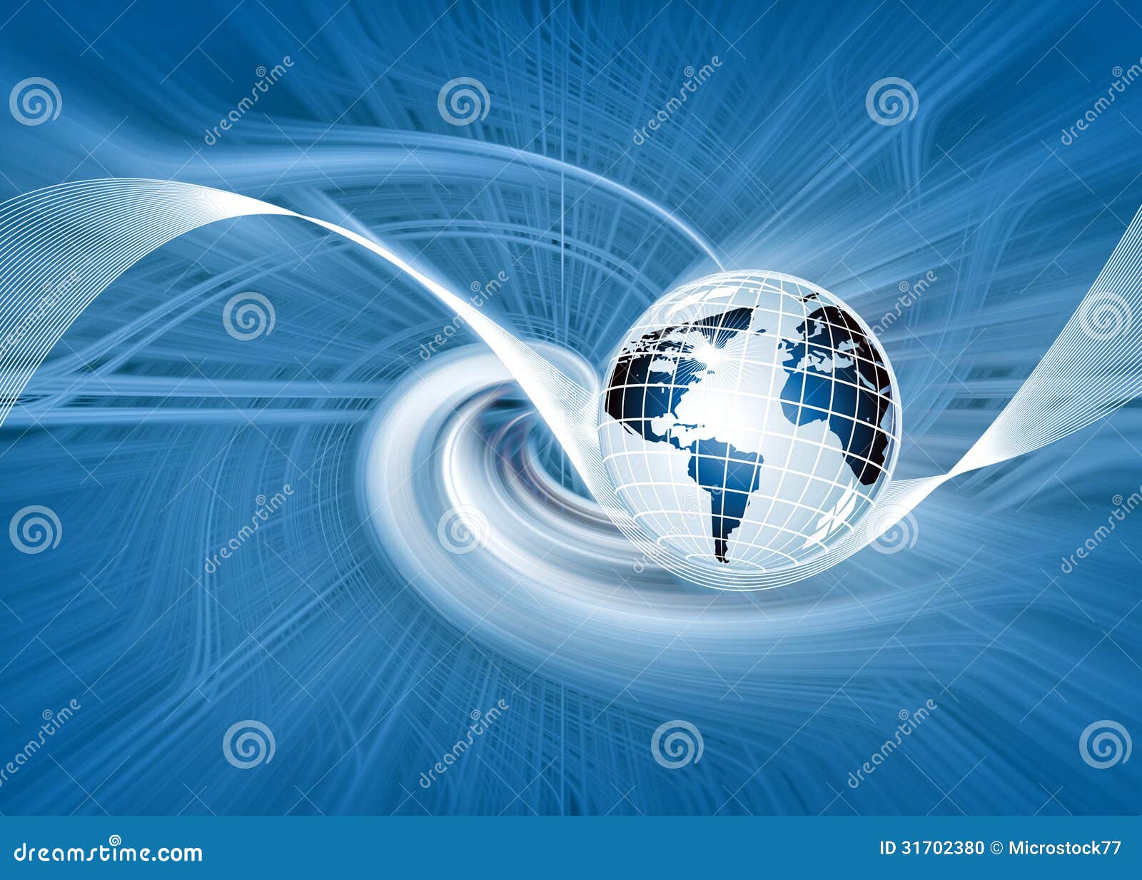 Globe vortex global stock illustration. Illustration of network - 31702380