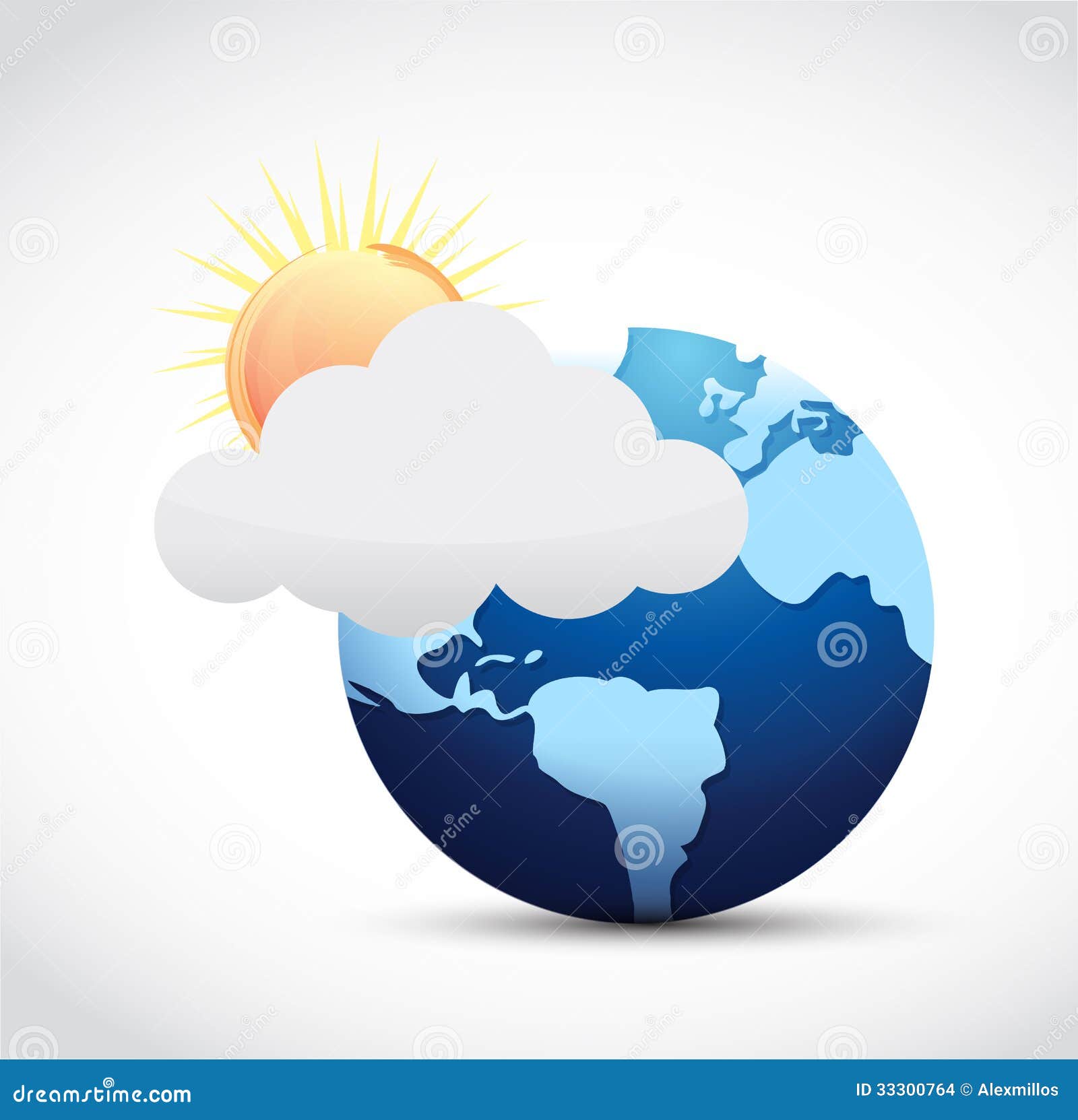 Globe and Weather Illustration Design Stock Illustration - Illustration ...