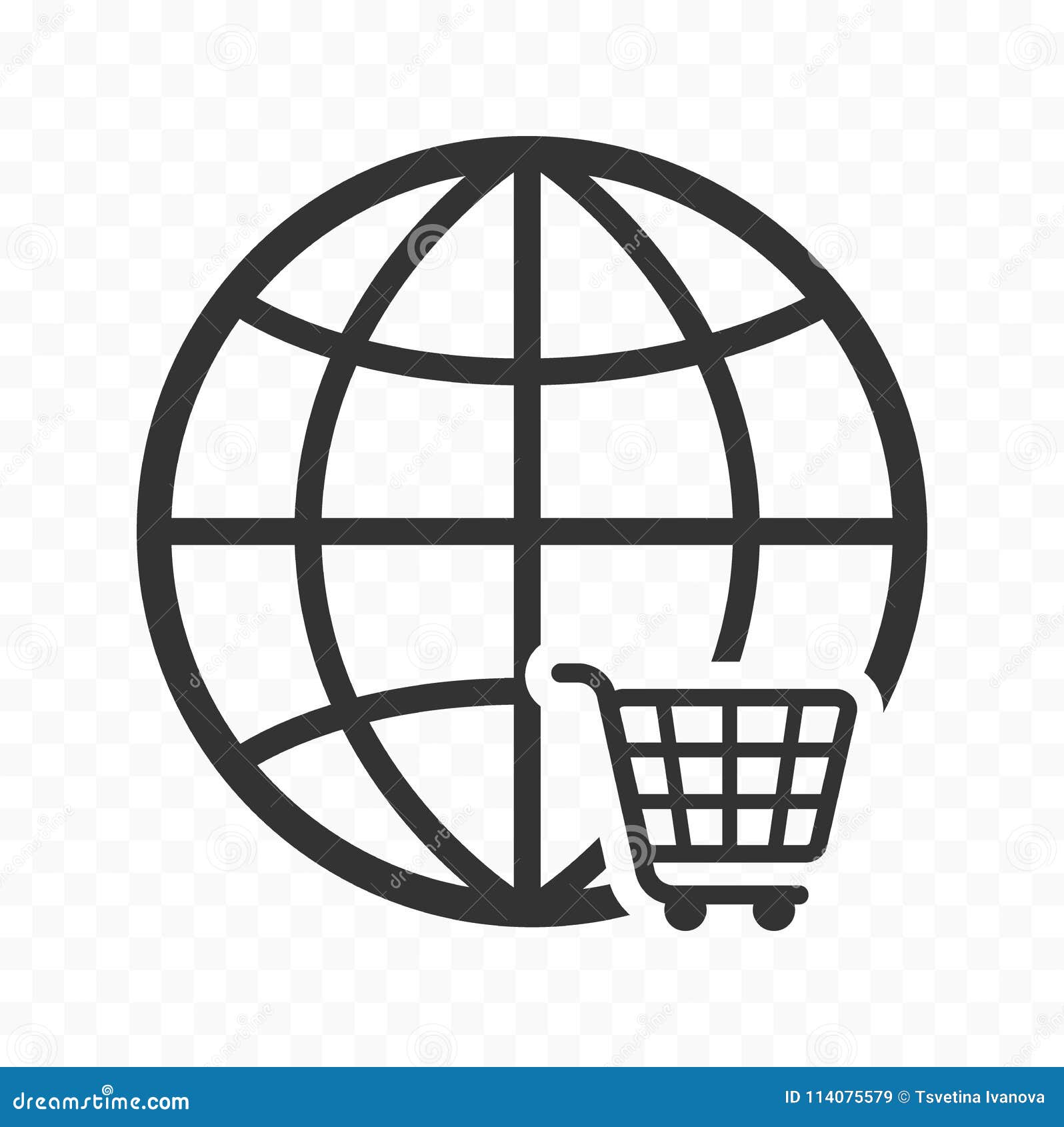 Globe Web Symbol and a Shopping Cart. E Commerce Symbol Icon. Stock ... Globe Web Symbol and a Shopping Cart. E Commerce Symbol Icon. Stock ...