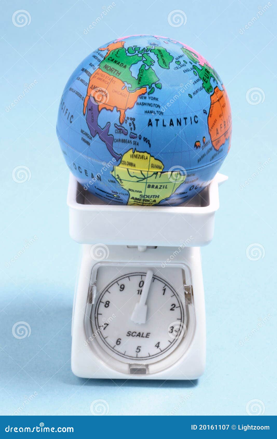 Globe on Weighing Scale stock image. Image of planet - 20161107
