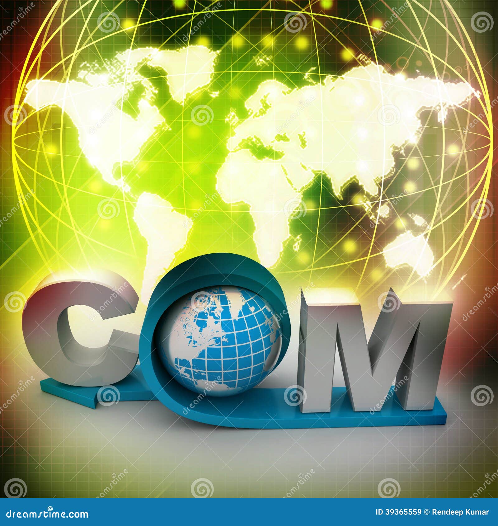 Globe with word dot com stock illustration. Illustration of arrow ...