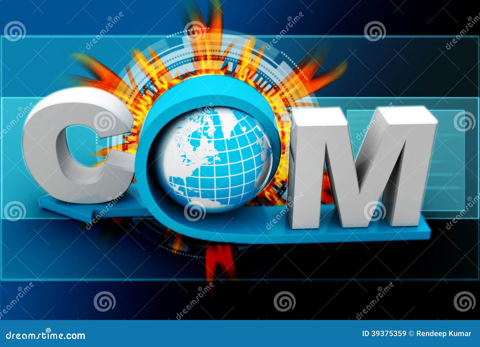 Globe with word dot com stock illustration. Illustration of business ...