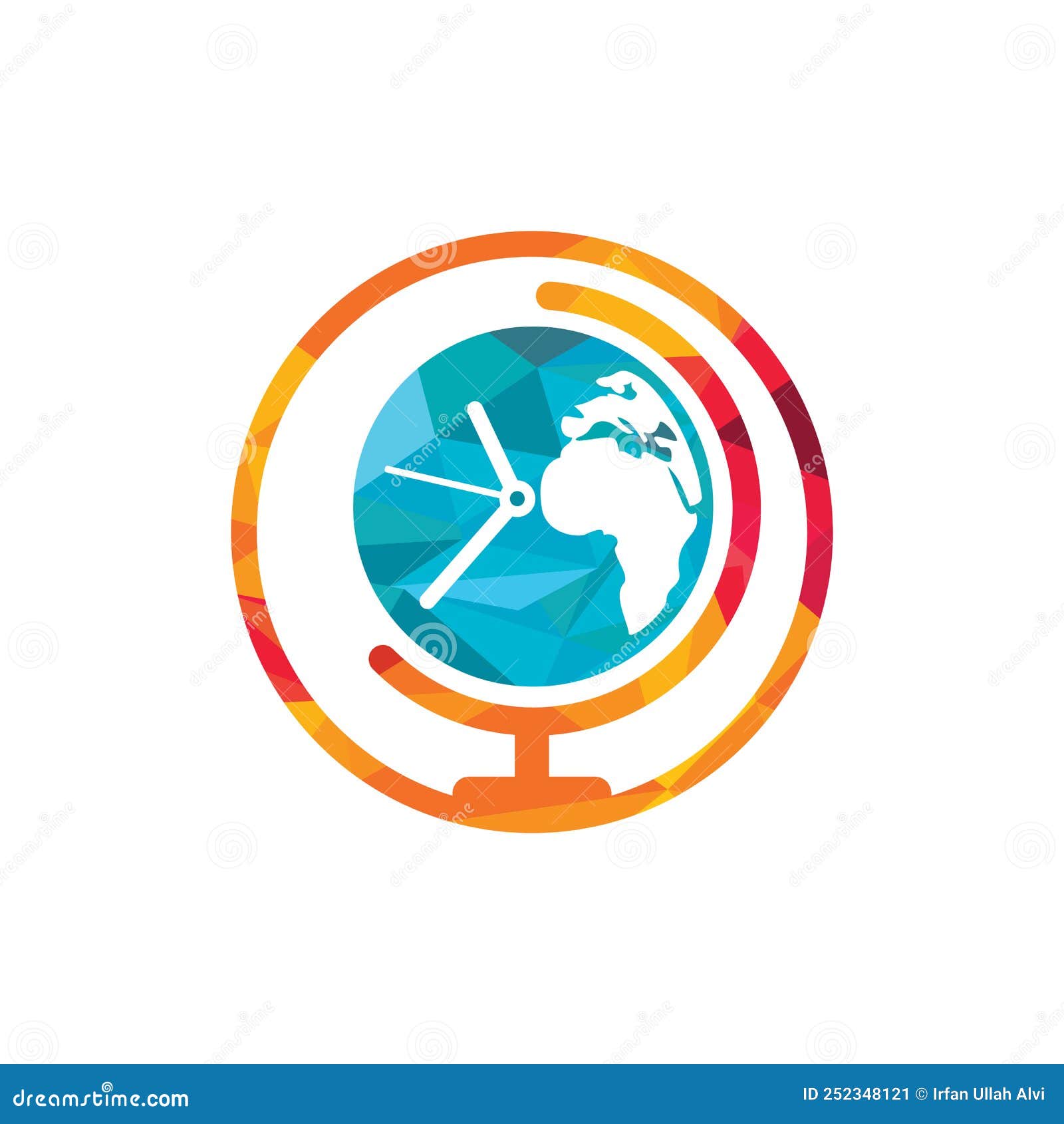 Time World Vector Logo Design Template. Time Planet Symbol or Icon ...