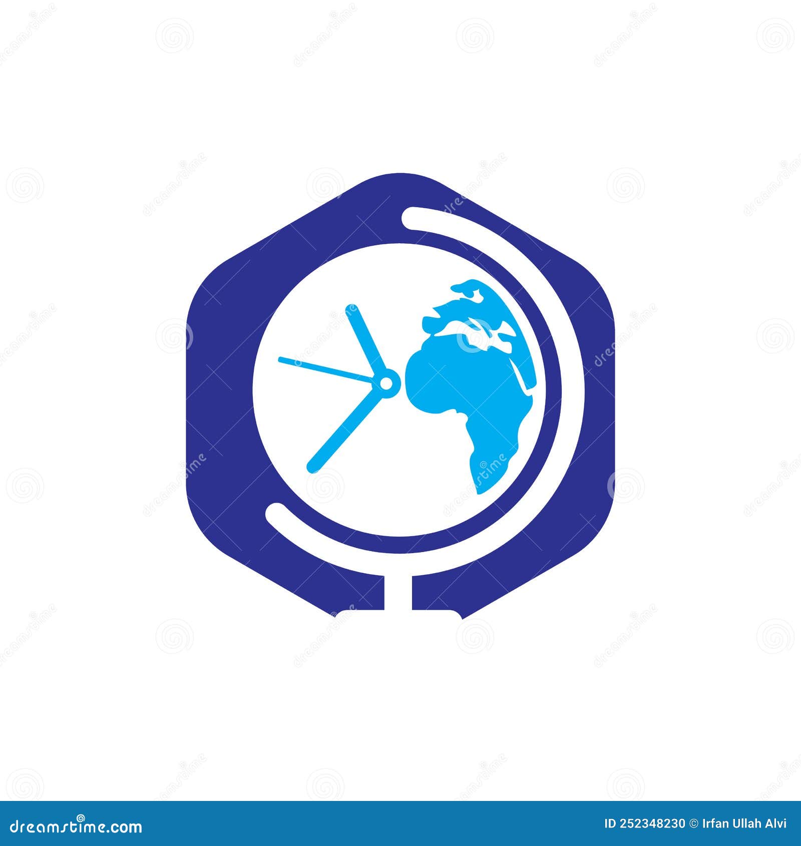 Time World Vector Logo Design Template. Time Planet Symbol or Icon ...