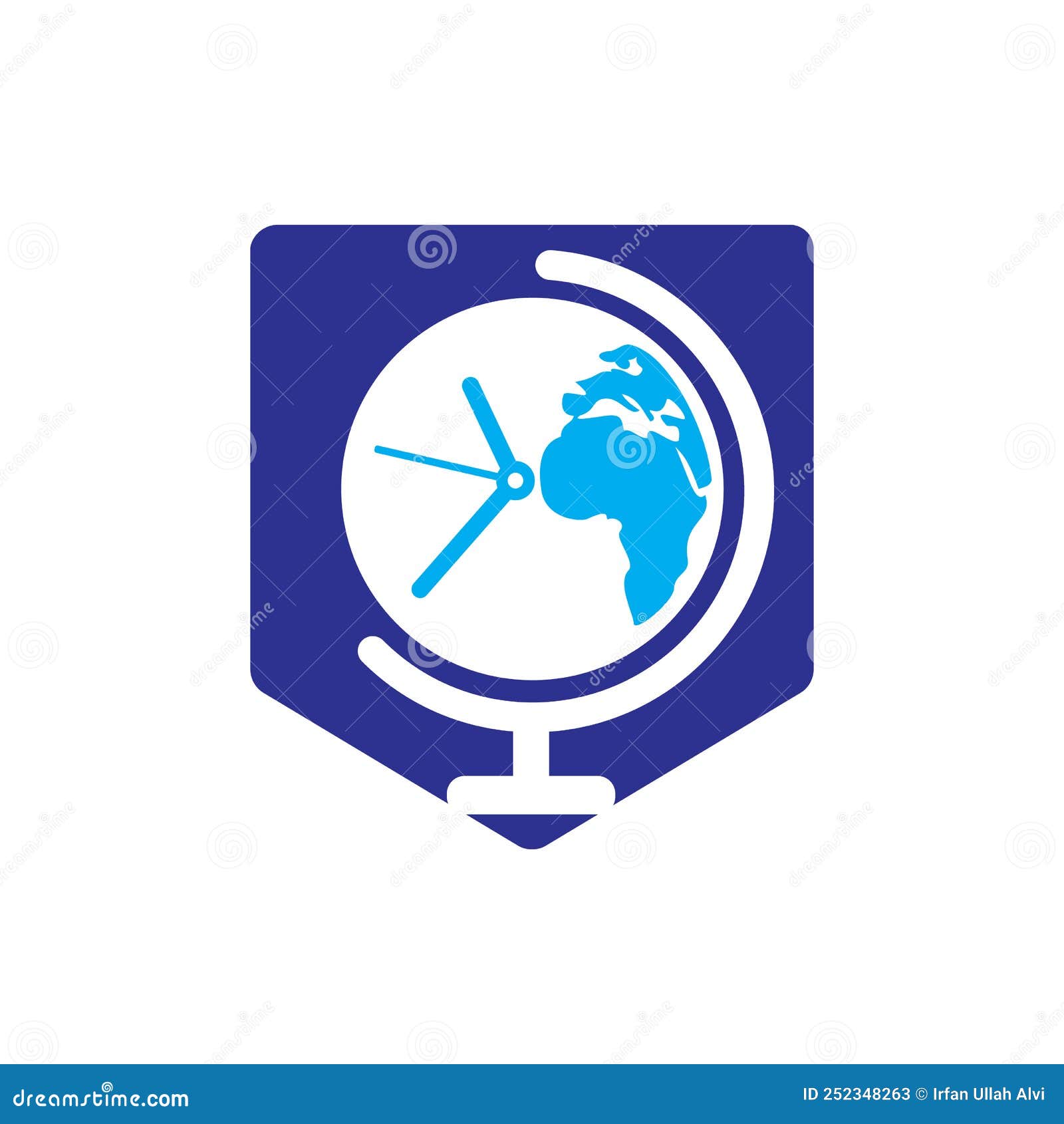 Time World Vector Logo Design Template. Time Planet Symbol or Icon ...